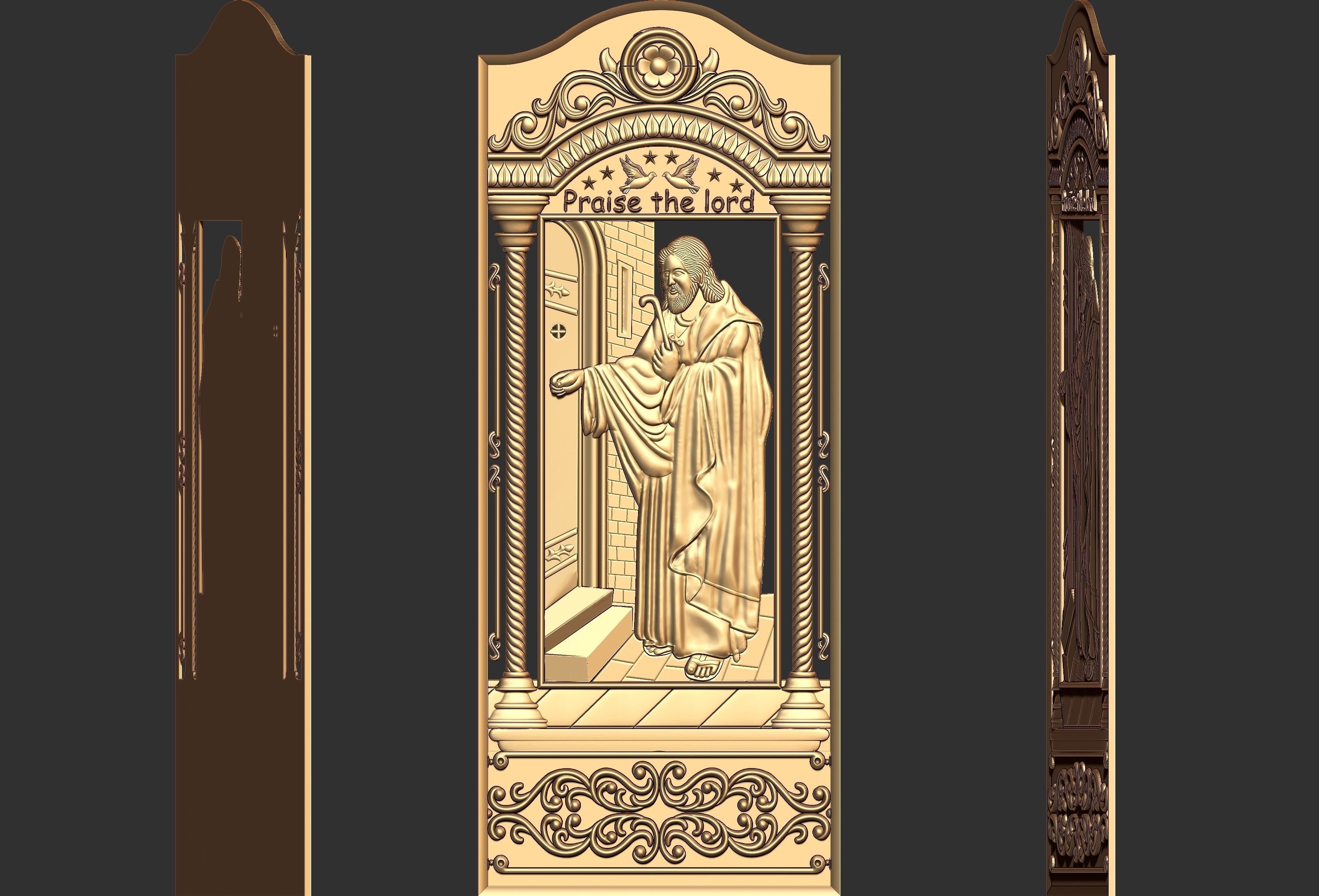 jesus christ knocking at the door 3D model | CGTrader