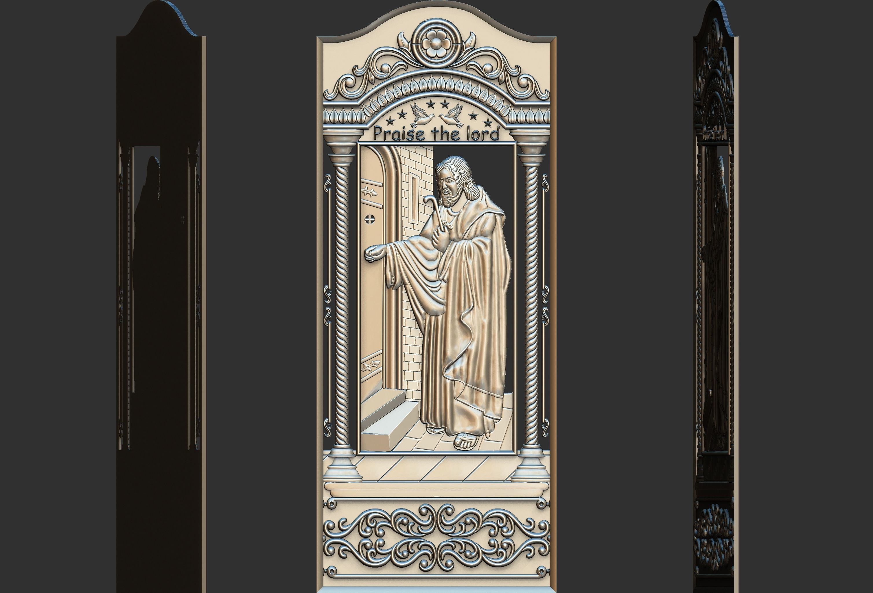 jesus christ knocking at the door 3D model | CGTrader