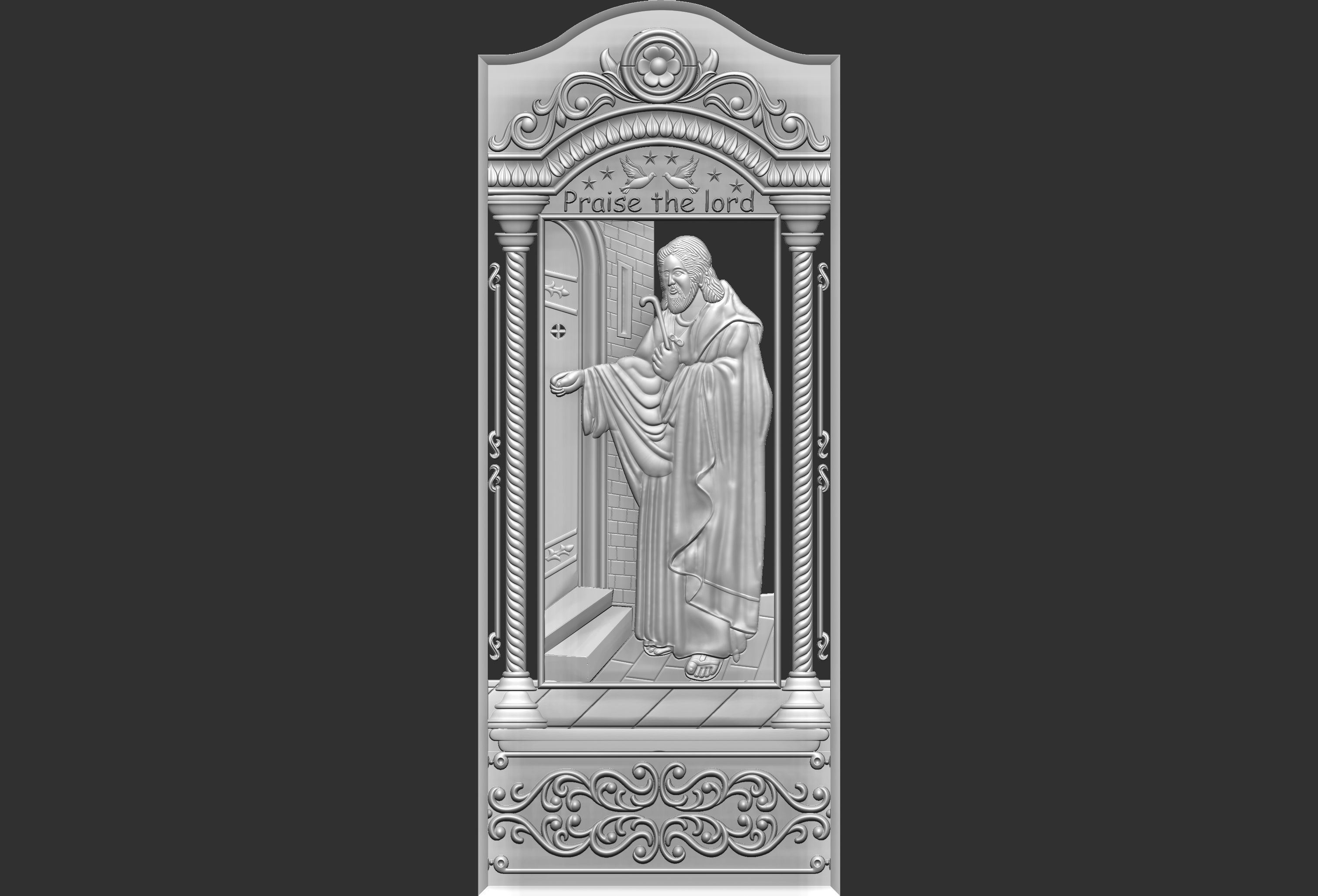 jesus christ knocking at the door 3D model | CGTrader