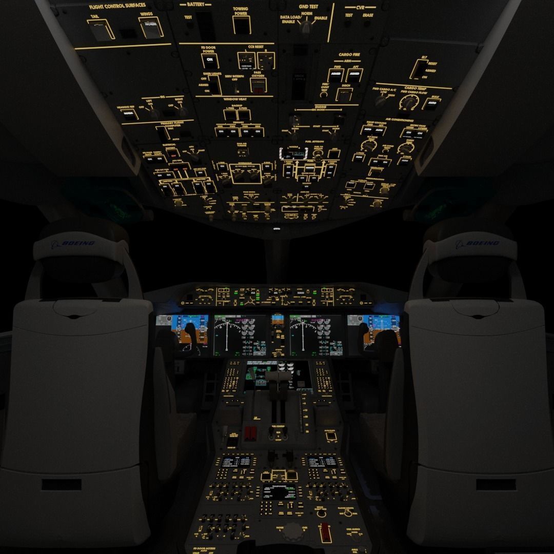 Boeing 787 Cockpit - Flightdeck 3D model | CGTrader