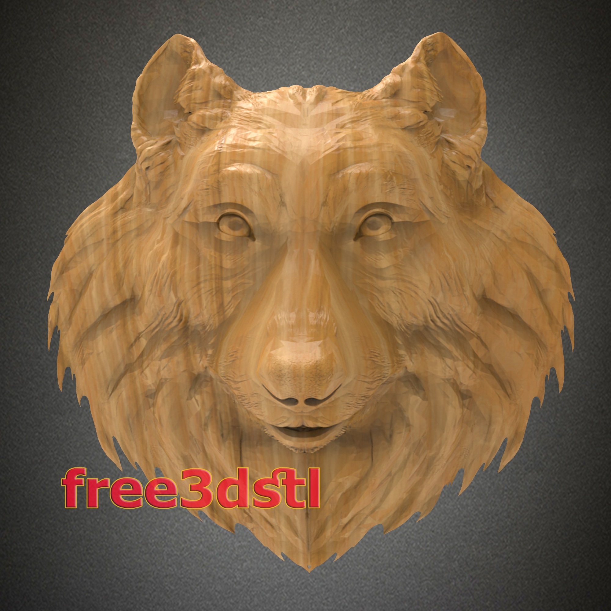 wolf head 3D STL Model for CNC Router free 3D model 3D printable | CGTrader