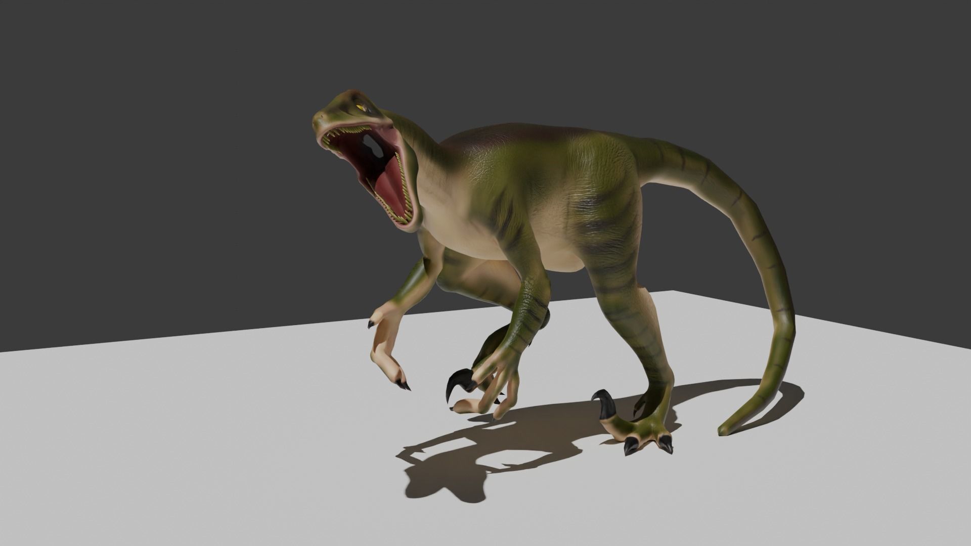 Raptor 3D Model Fully Rigged free VR / AR / low-poly 3D model animated ...