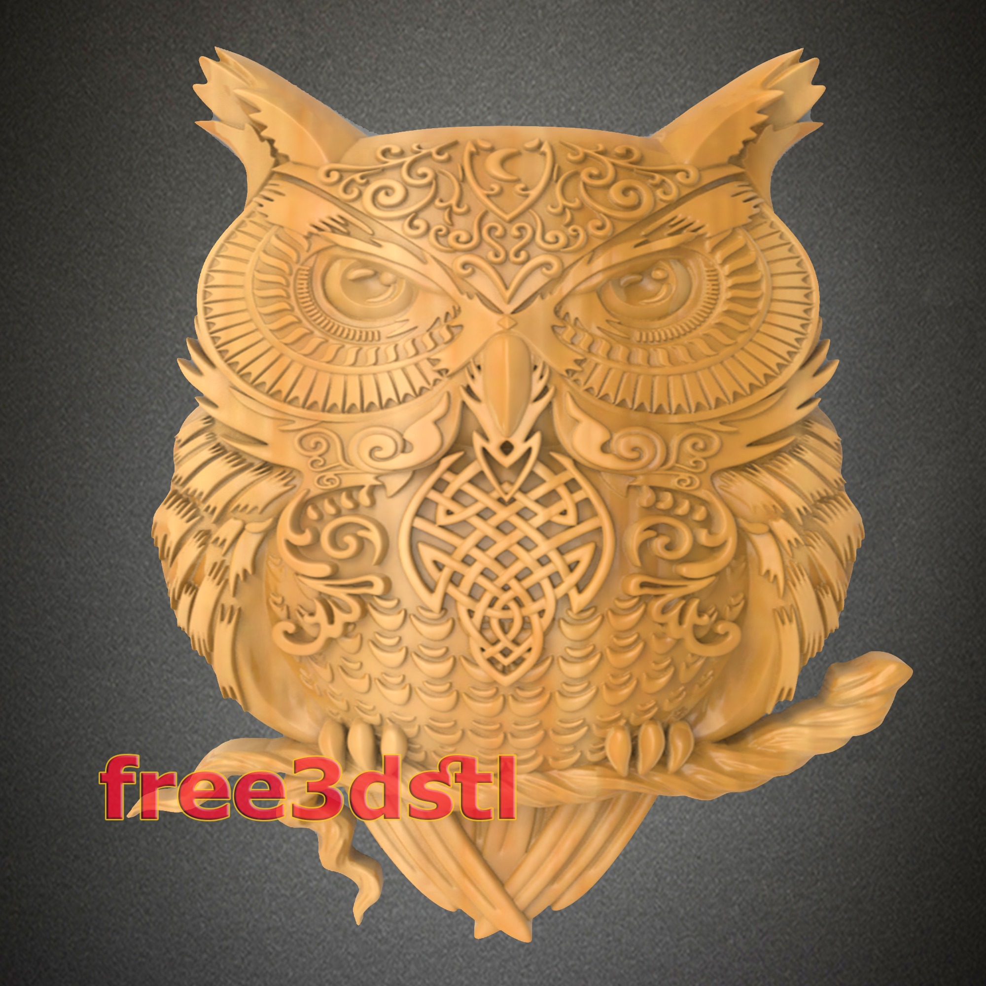 owl 3D STL Model for CNC Router free 3D model 3D printable | CGTrader