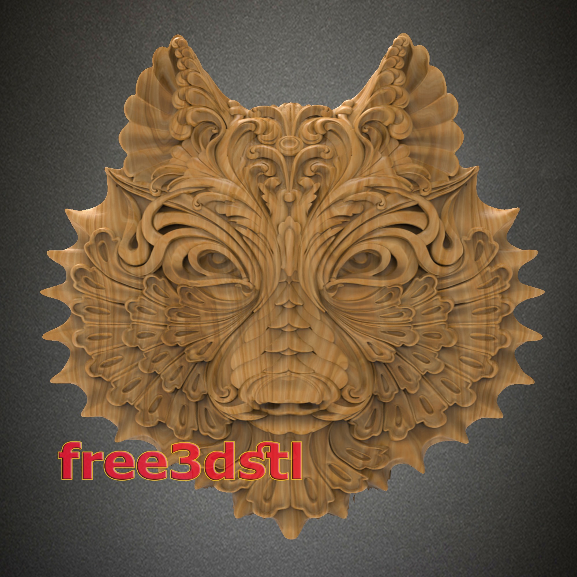 wolf 3D STL Model for CNC Router free 3D model 3D printable | CGTrader