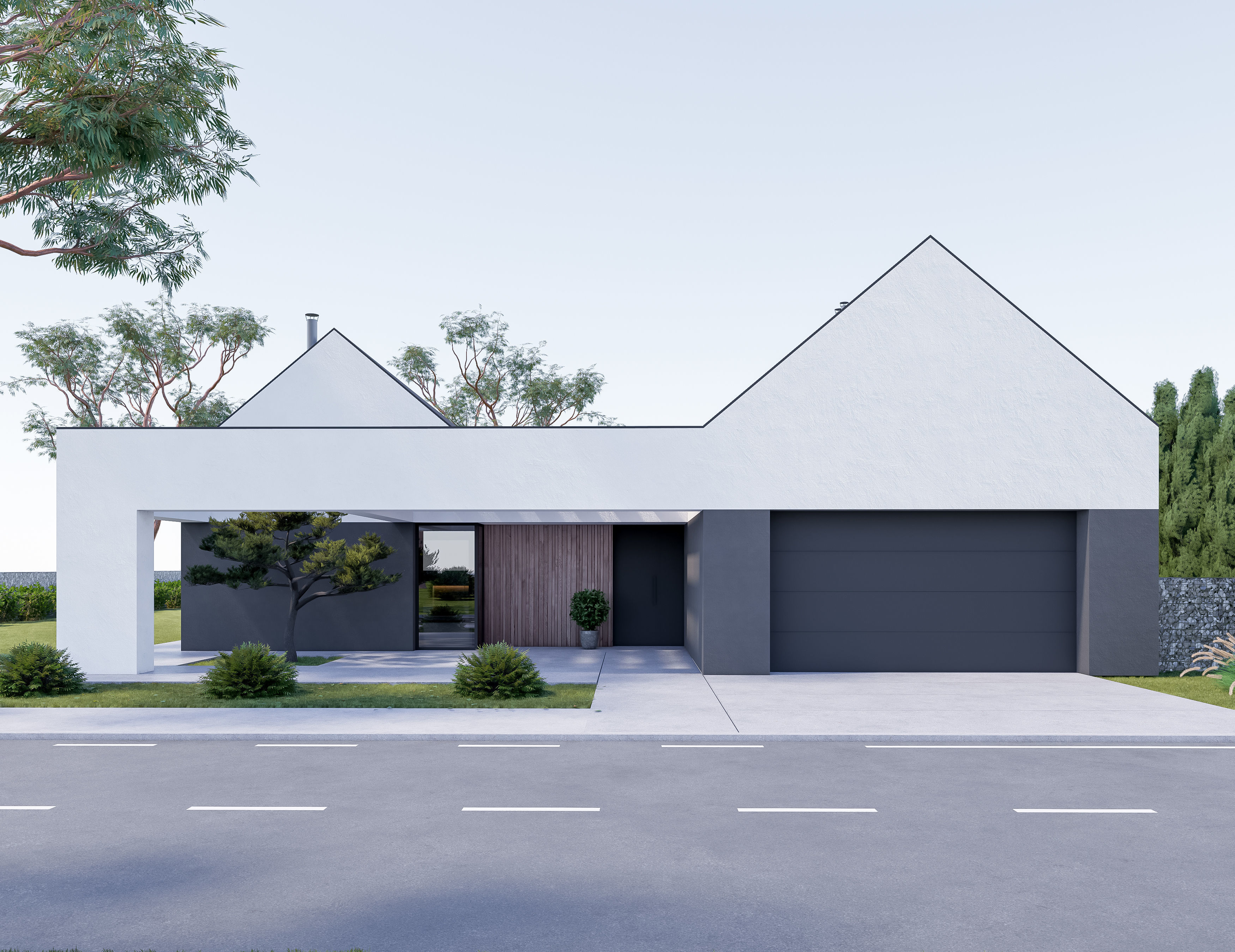 3D model Family House 25 - Created with fully parametric Revit Families ...