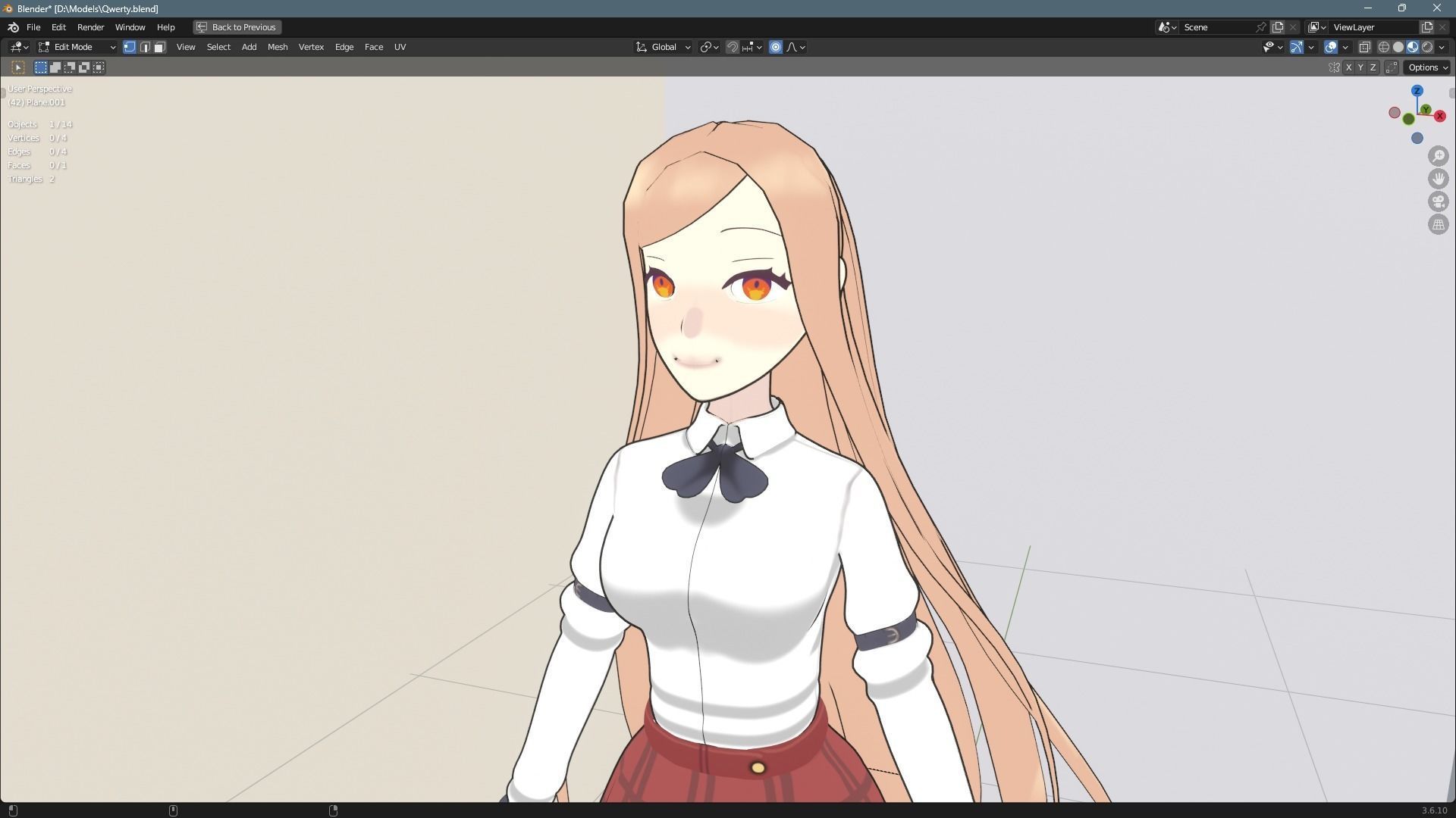 Free 3d anime character reference used free 3D model | CGTrader