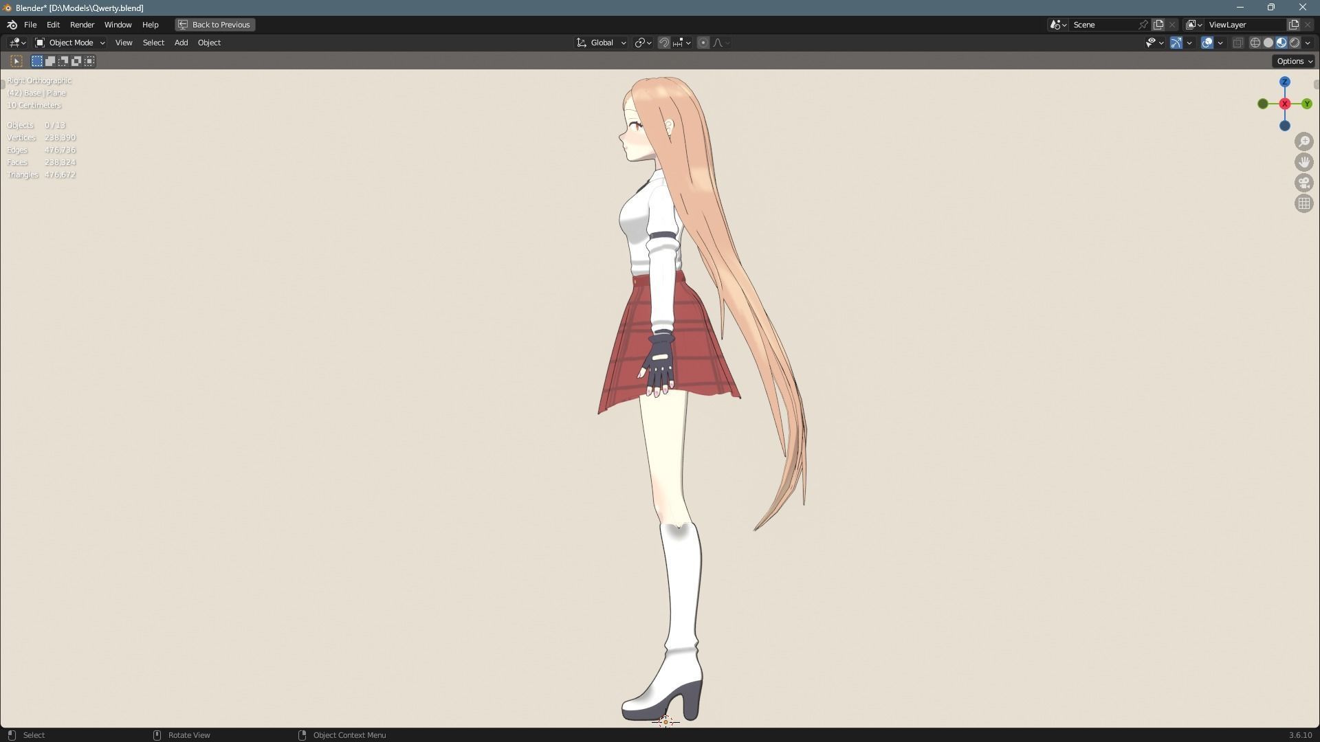 Free 3d anime character reference used free 3D model | CGTrader