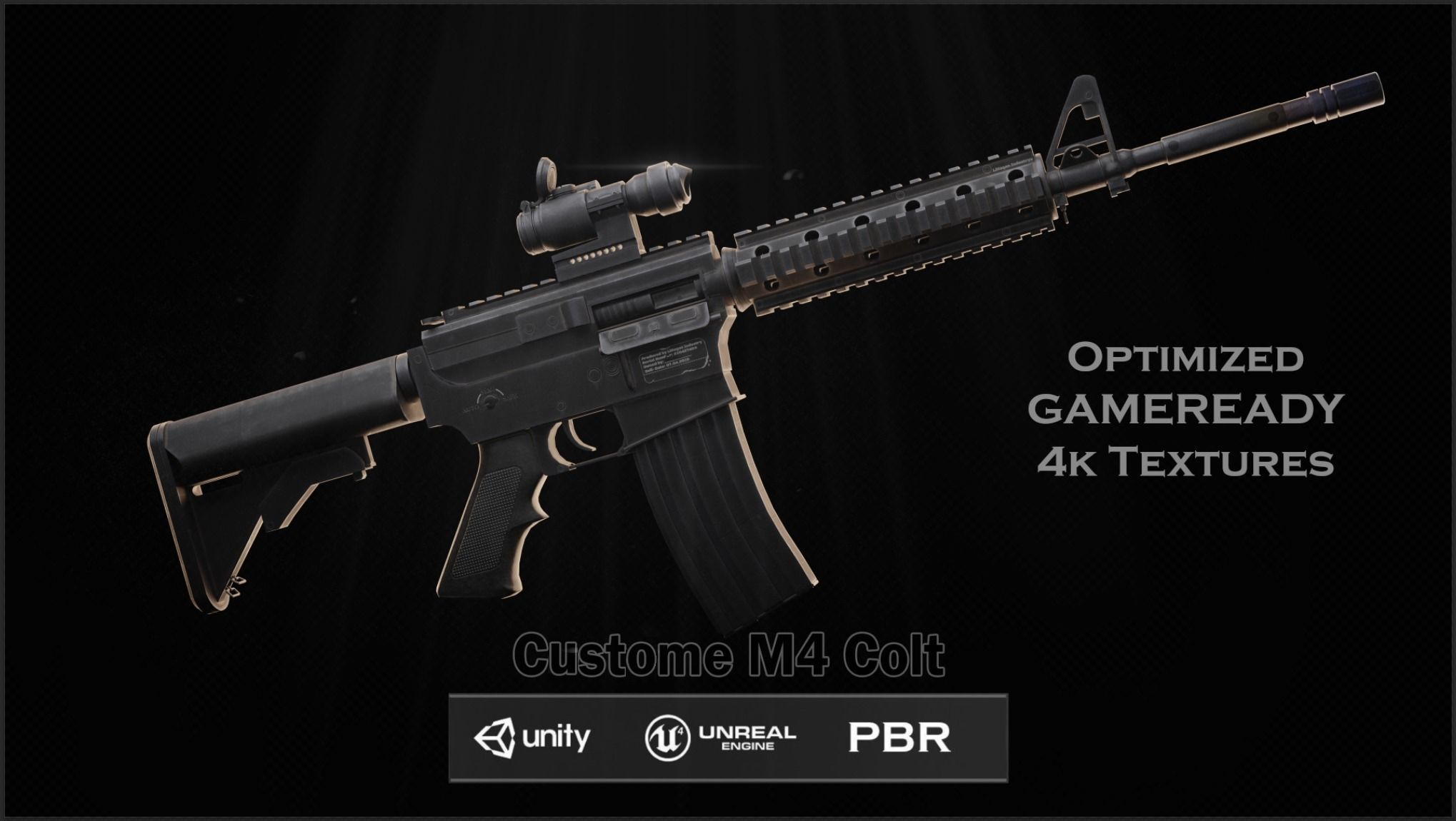 FREE Colt M4 free VR / AR / low-poly 3D model rigged | CGTrader