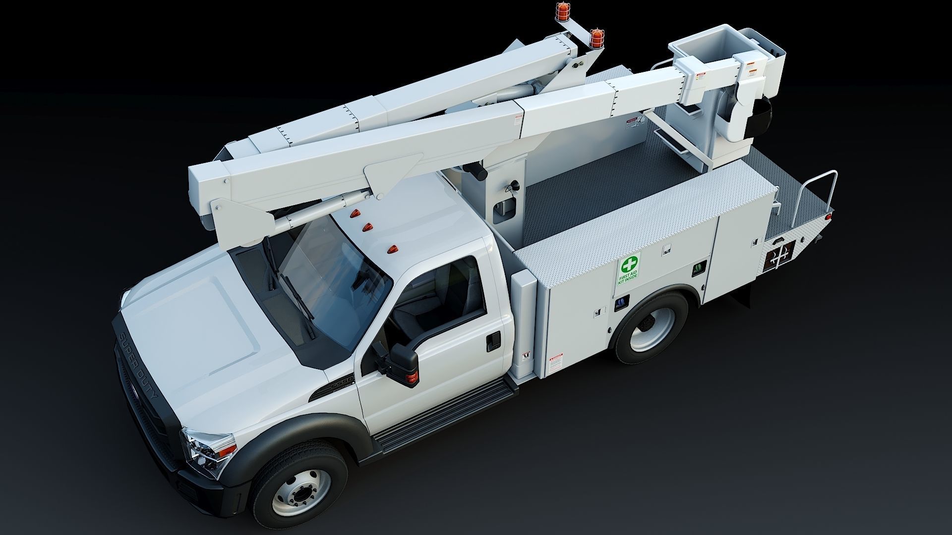 3D model Bucket Truck - Boom Truck VR / AR / low-poly | CGTrader