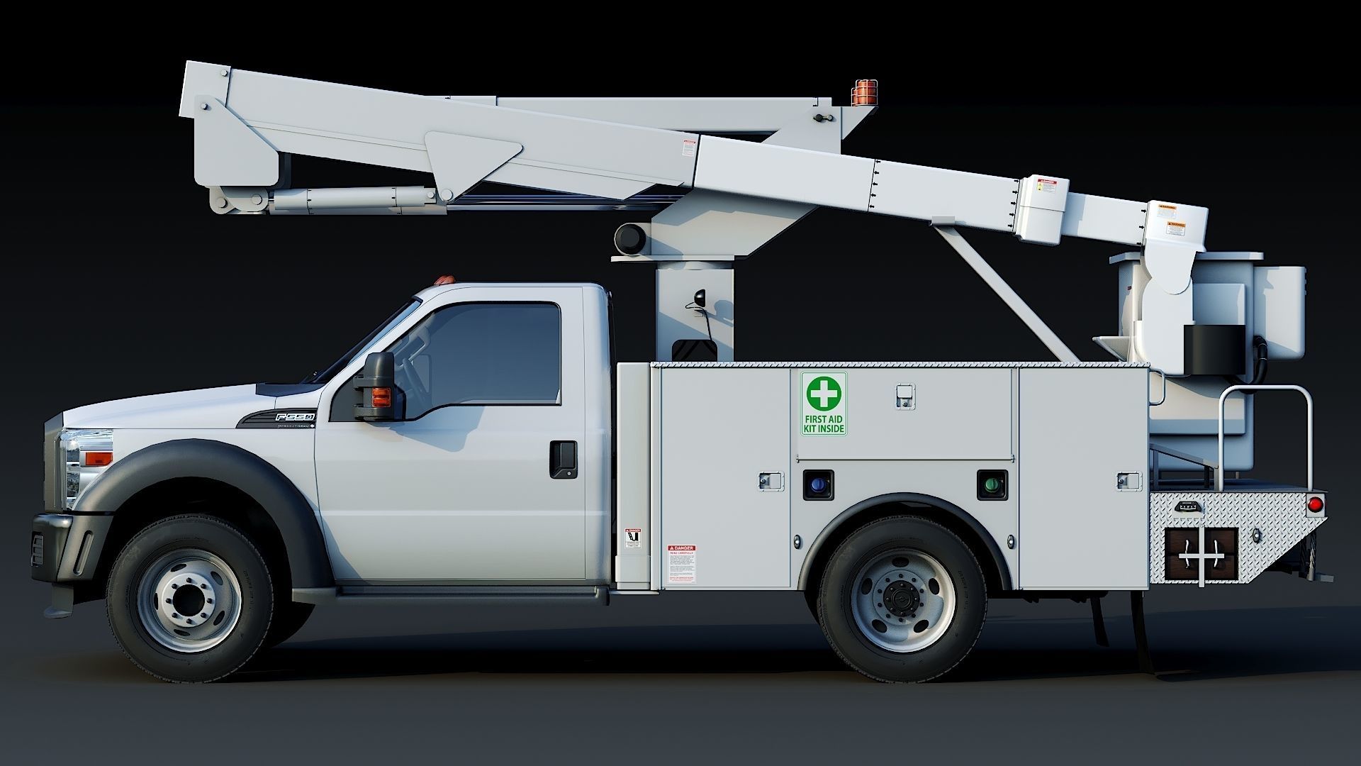 3D model Bucket Truck - Boom Truck VR / AR / low-poly | CGTrader