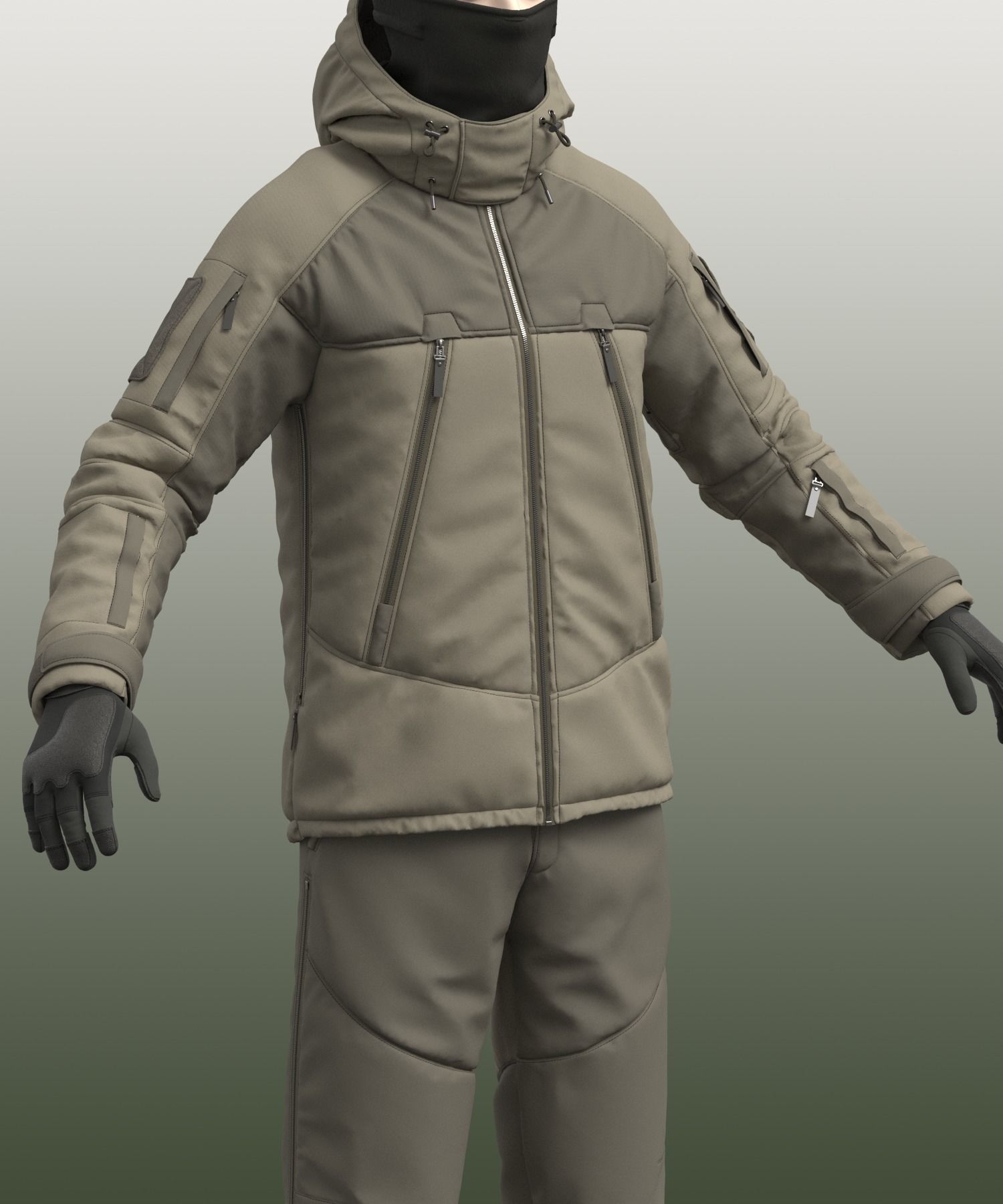 Military uniform for men 3D model | CGTrader