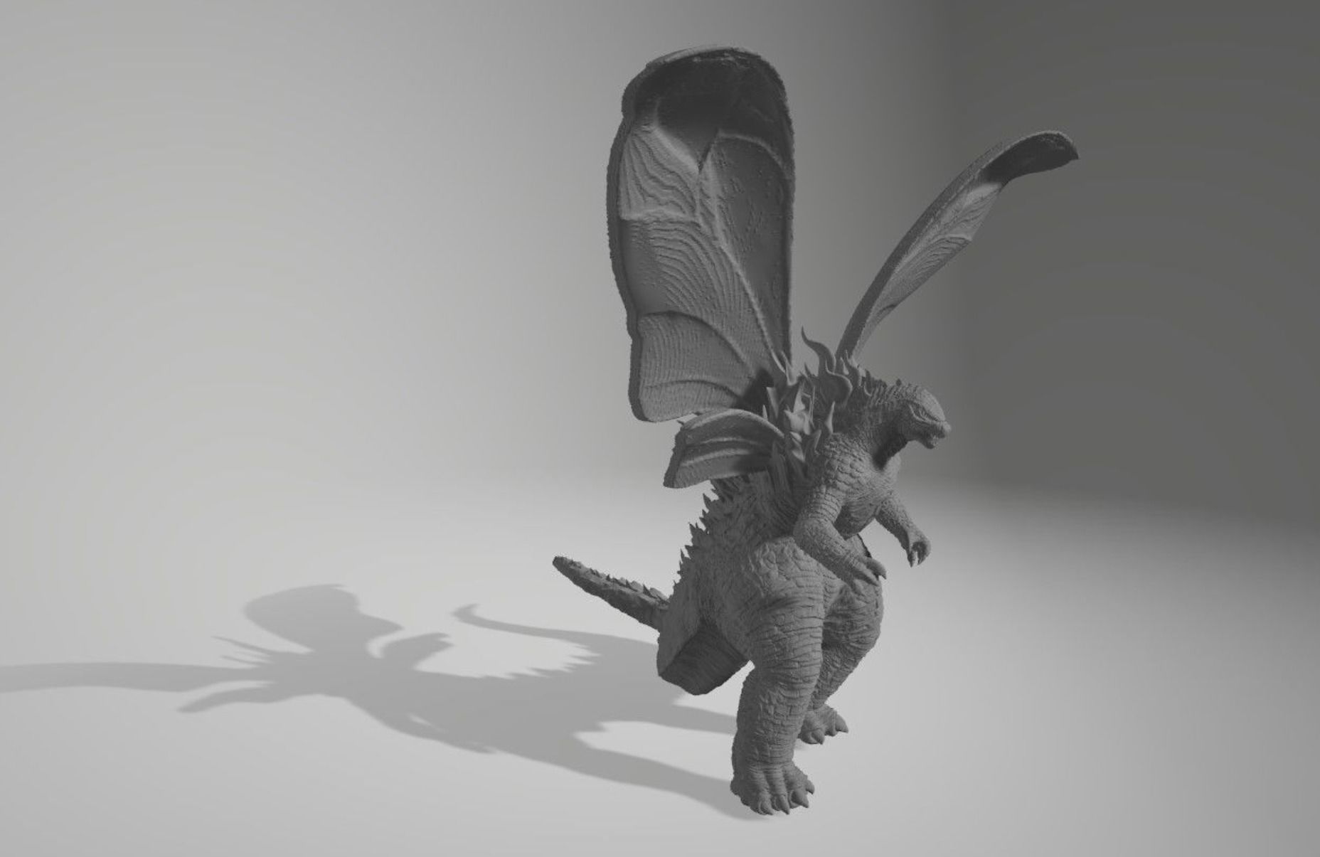 FREE Godzilla burning wing 3D print model free 3D model 3D printable ...