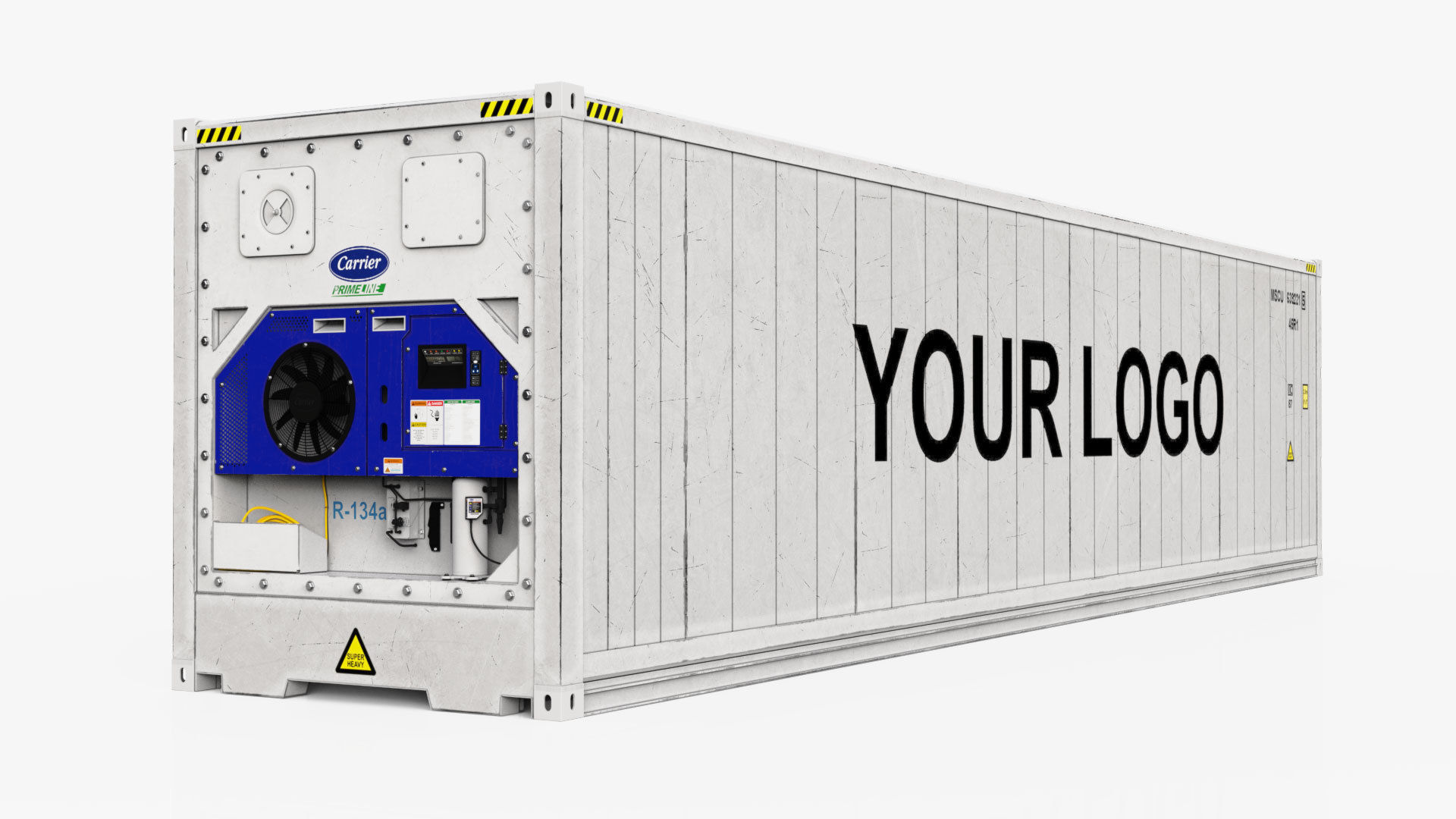 40ft GENERIC Container Reefer CARRIER- PSD edit 3D model | CGTrader