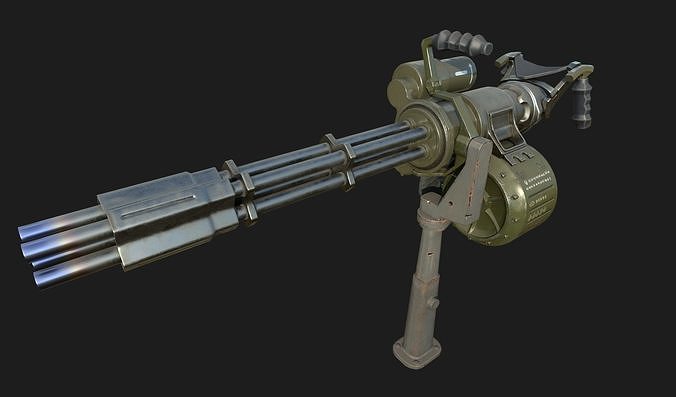 3D model Minigun M134 low-poly 3d model VR / AR / low-poly | CGTrader