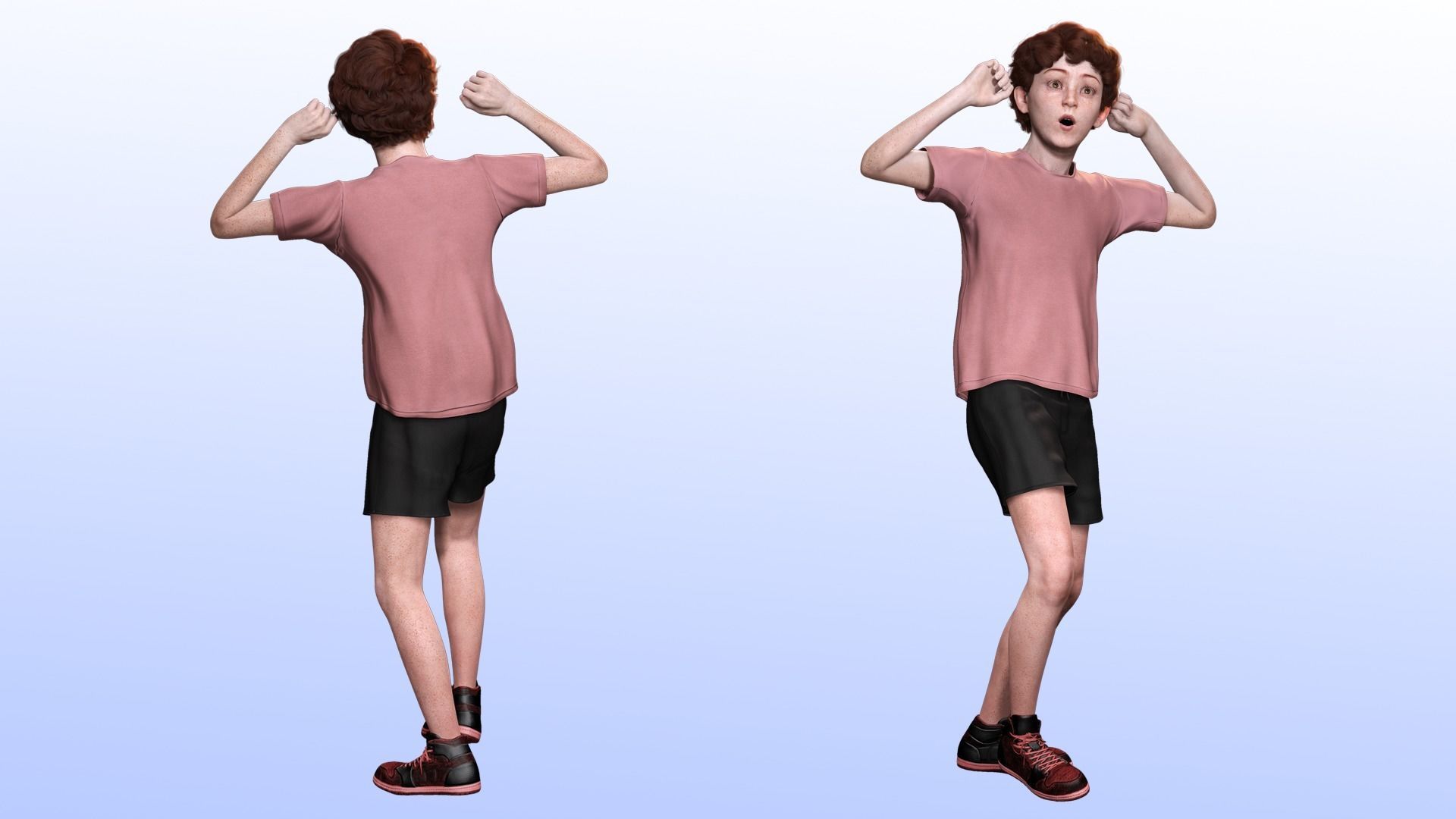 3D model Ethan - Realistic Child With Freckles kid VR / AR / low-poly ...