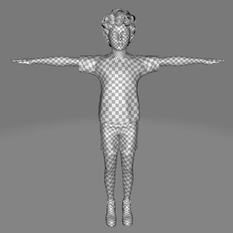 3D model Ethan - Realistic Child With Freckles kid VR / AR / low-poly ...