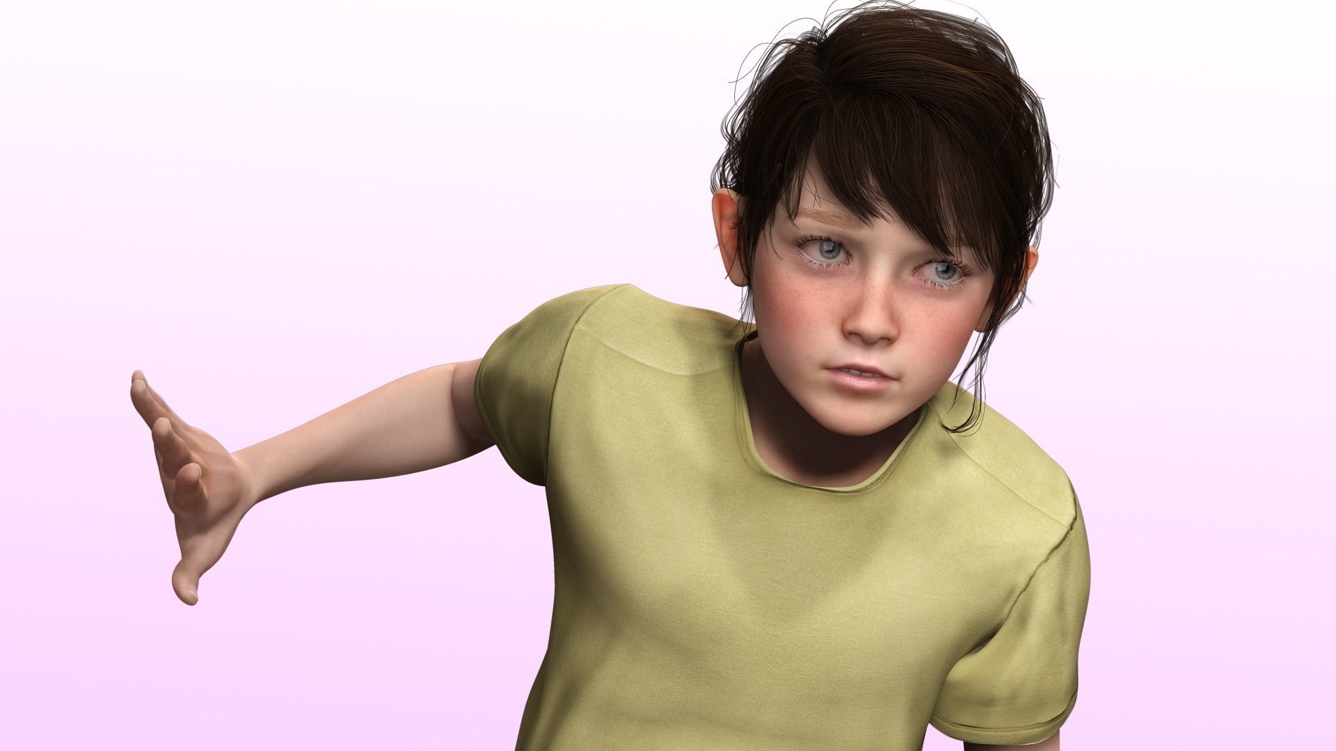 3D model Isabella-Realistic teenager girl kids VR / AR / low-poly ...