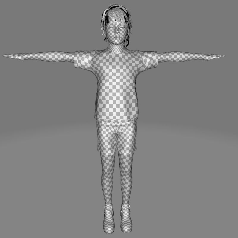 3D model Isabella-Realistic teenager girl kids VR / AR / low-poly ...