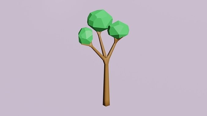 low poly tree 3D model | CGTrader