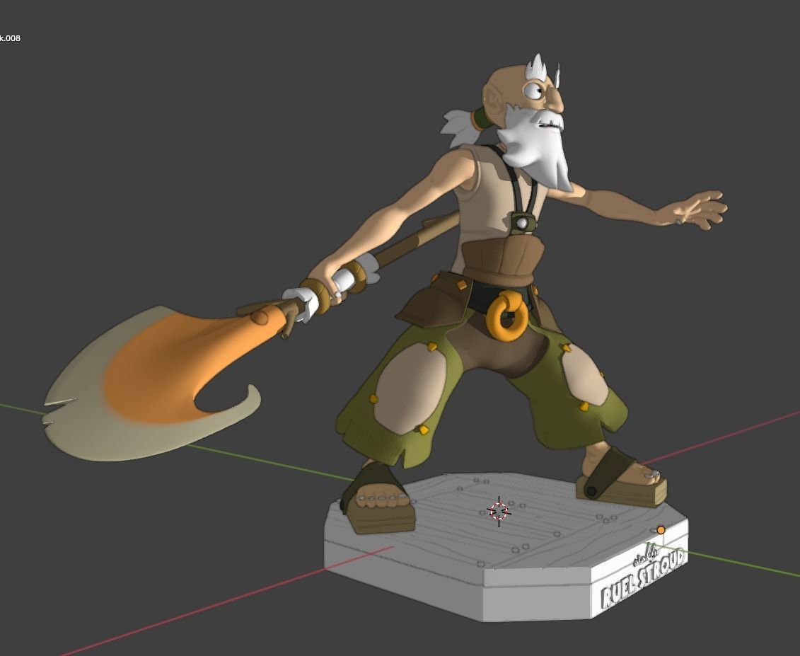 Ruel Stroud on Guard -Wakfu 3D model 3D printable | CGTrader