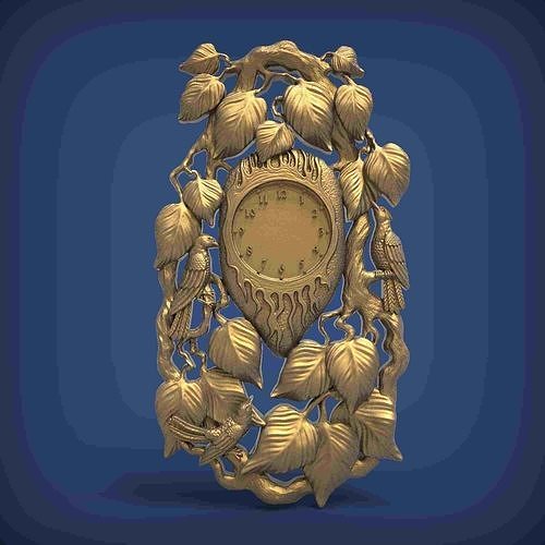 Carved clock for 3D printing and CNC 3D model 3D printable | CGTrader