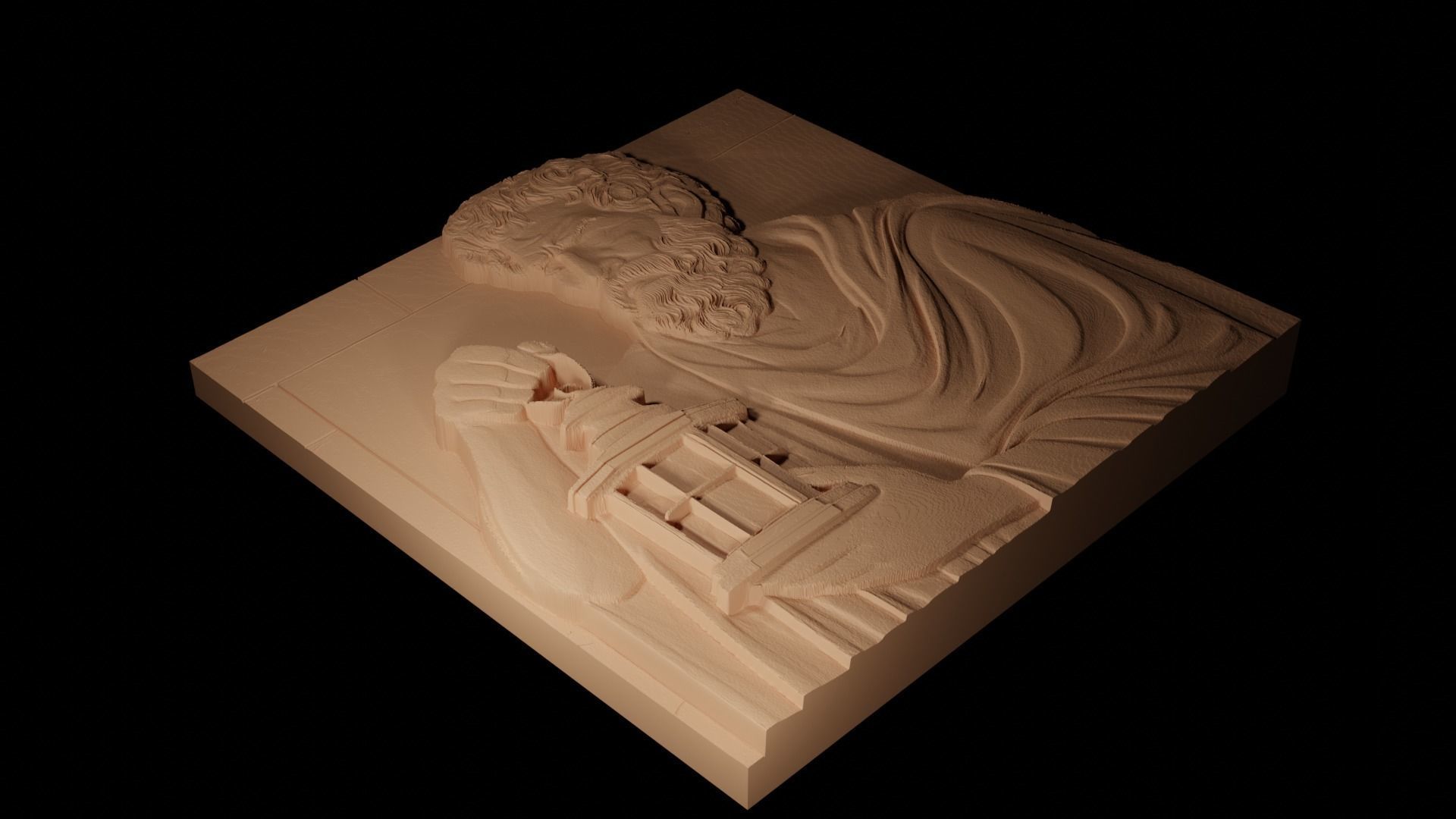 Diogenes CNC 3d Print High Relief Sand Casting 3D model 3D printable ...