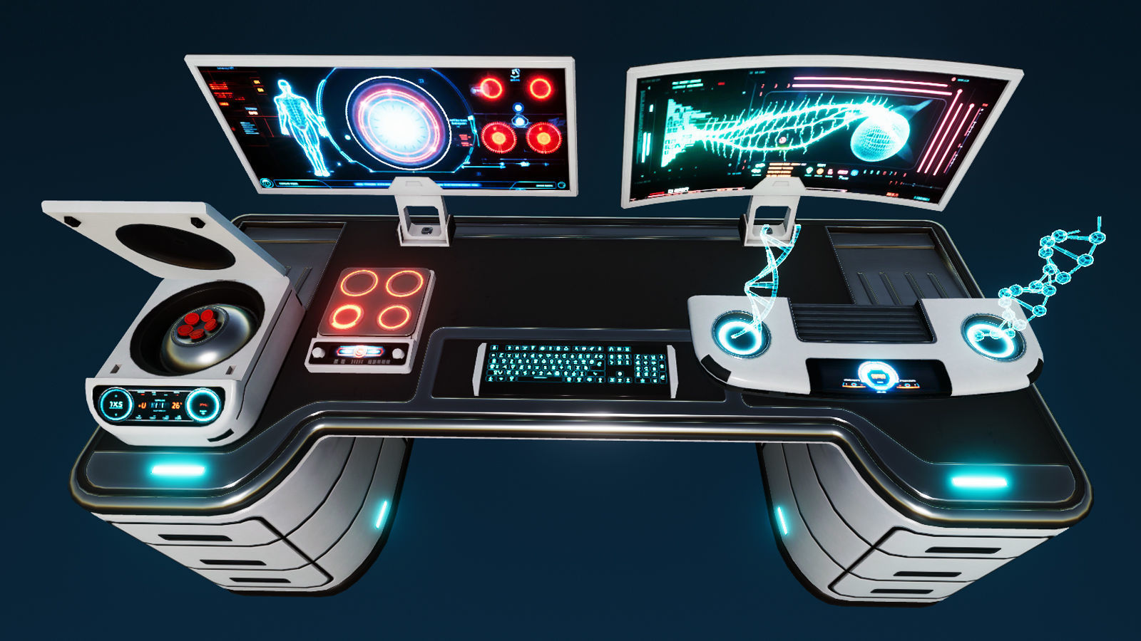 3D model Sci Fi Laboratory Props VR / AR / low-poly | CGTrader