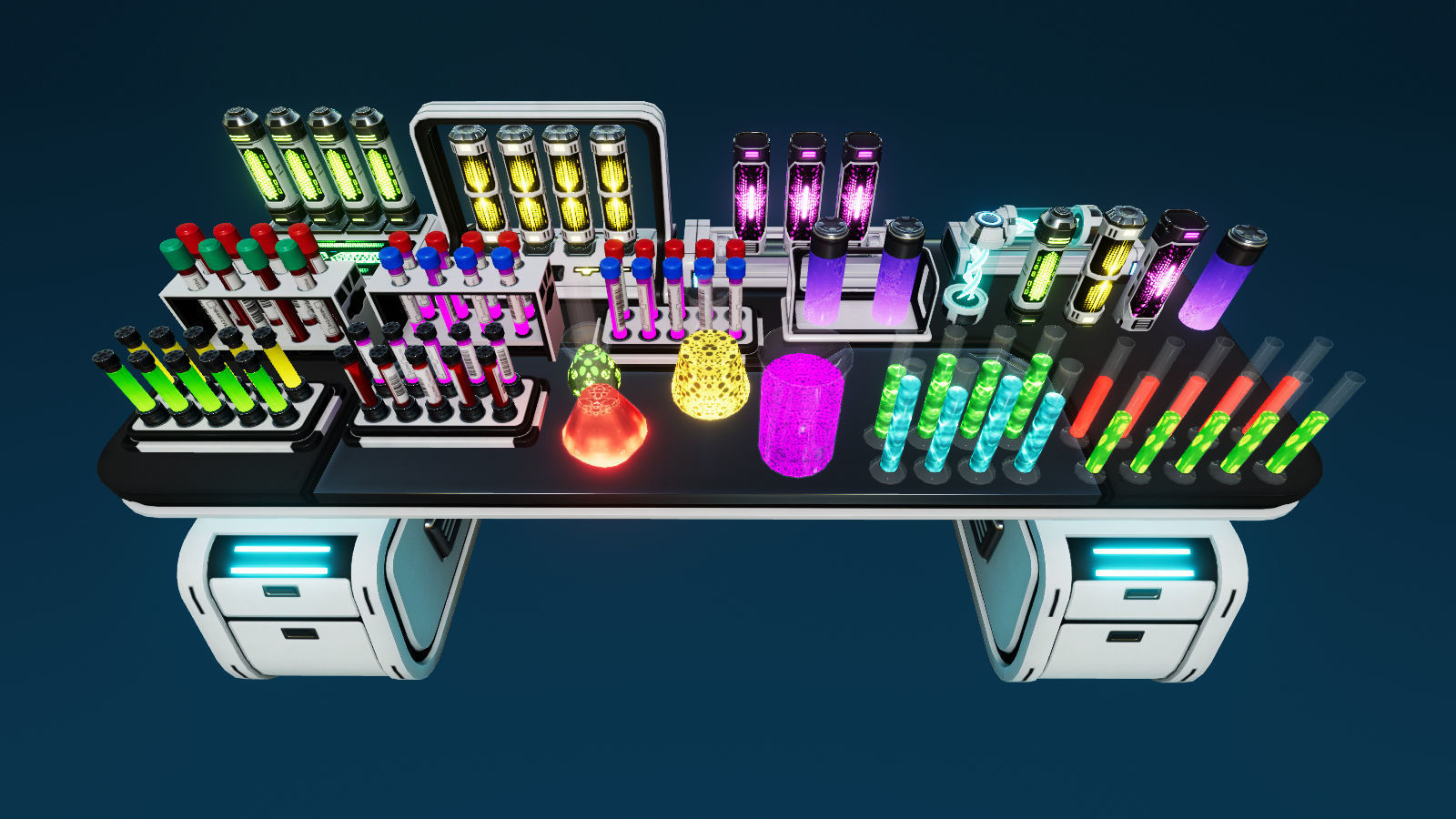 3D model Sci Fi Laboratory Props VR / AR / low-poly | CGTrader