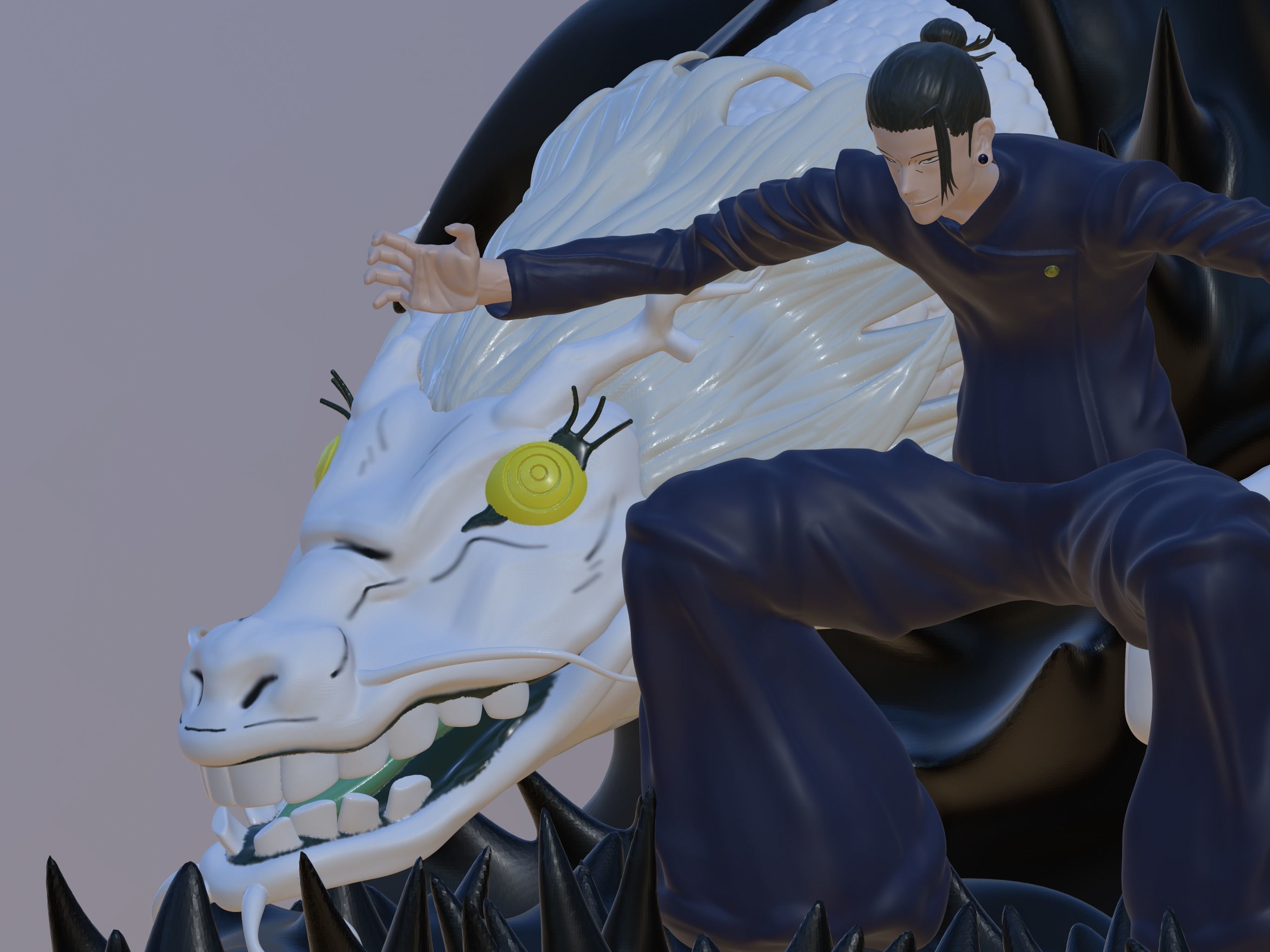 JUJUTSU KAISEN GETO SUGURU DRAGON DIORAMA 3D PRINT MODEL FIGURE 3D ...