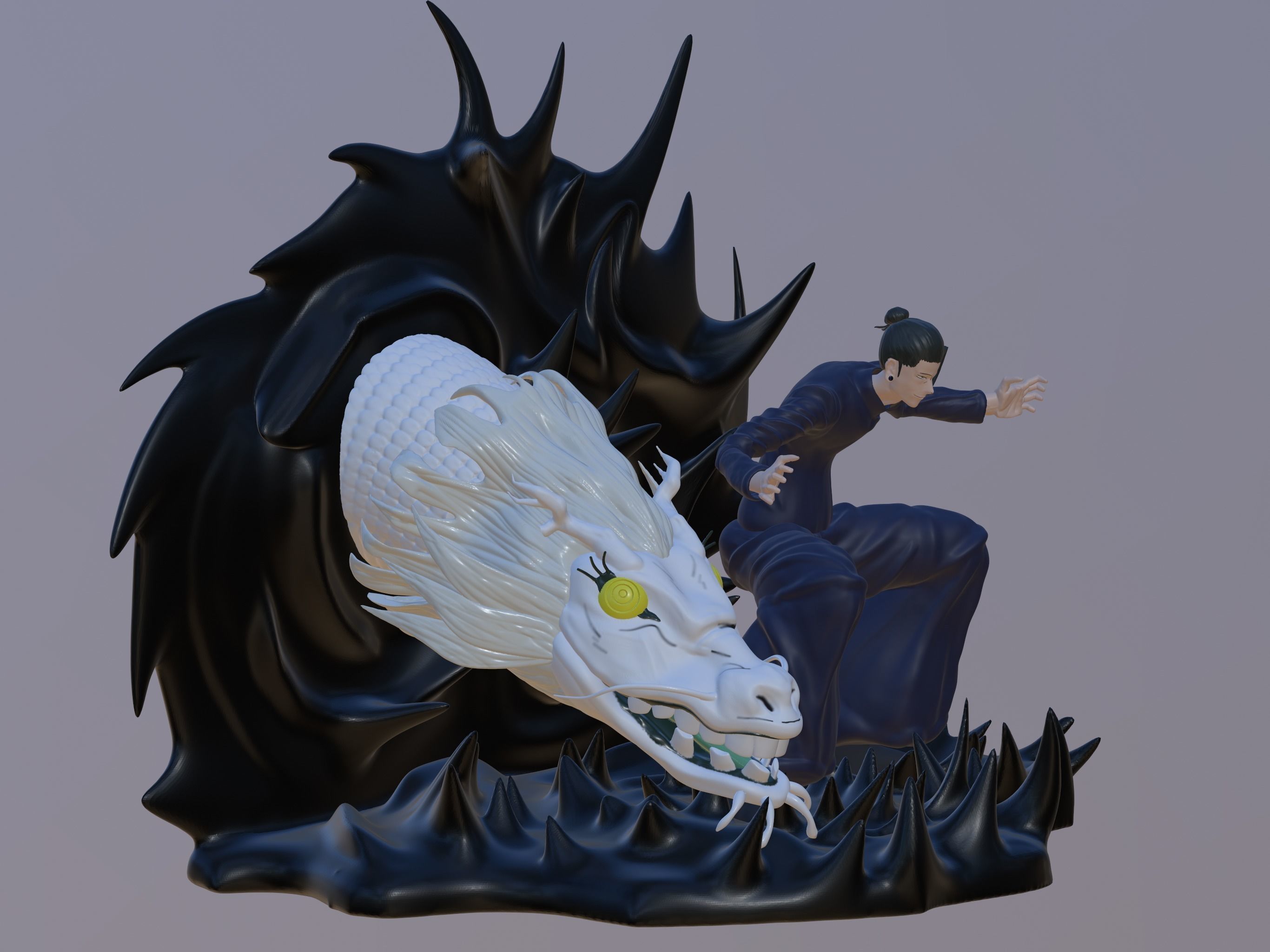 JUJUTSU KAISEN GETO SUGURU DRAGON DIORAMA 3D PRINT MODEL FIGURE 3D ...