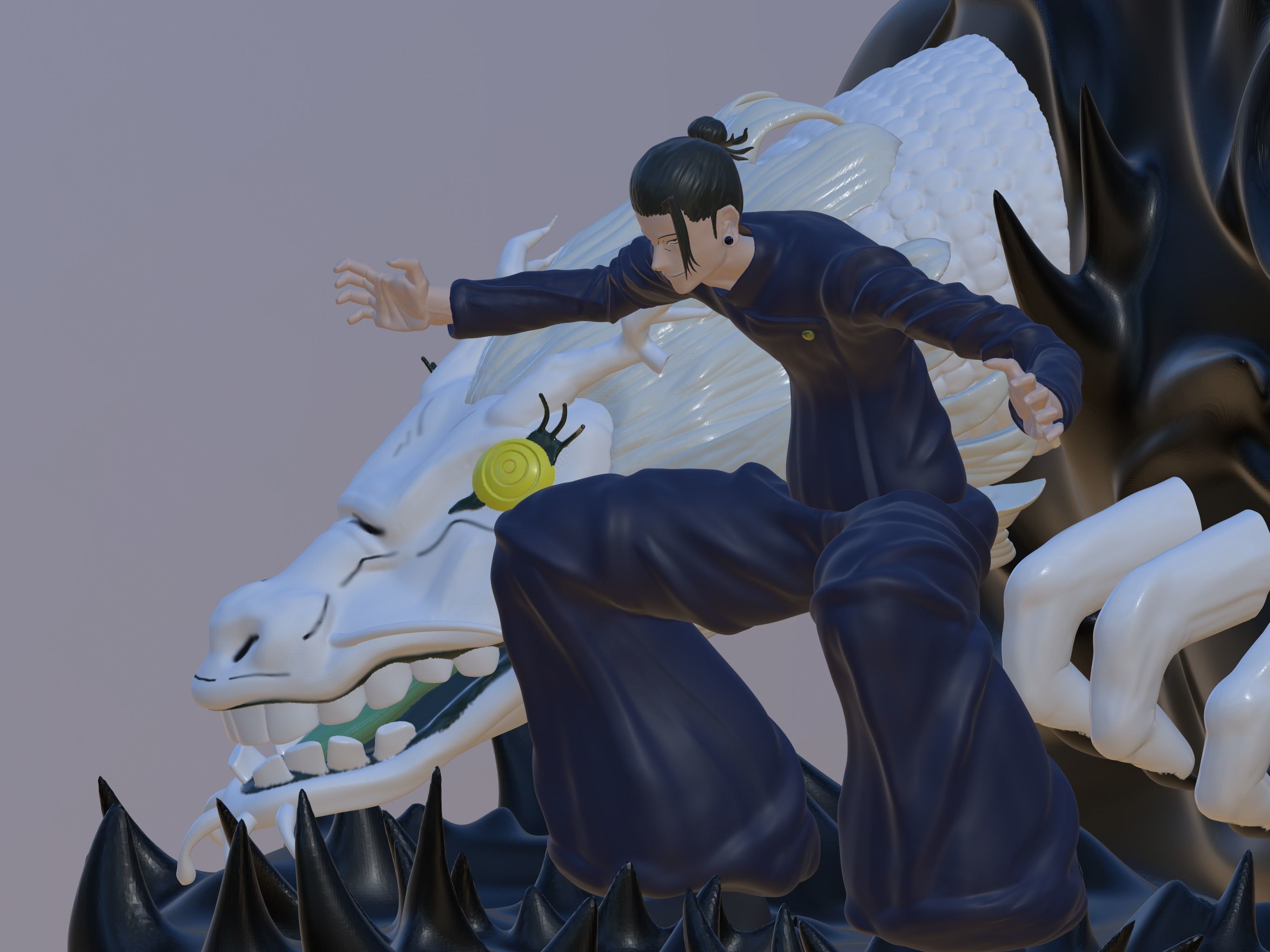 JUJUTSU KAISEN GETO SUGURU DRAGON DIORAMA 3D PRINT MODEL FIGURE 3D ...