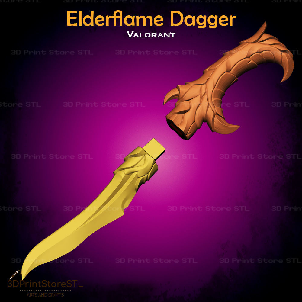 Elderflame Dagger Cosplay Valorant - STL File 3D model 3D printable | CGTrader