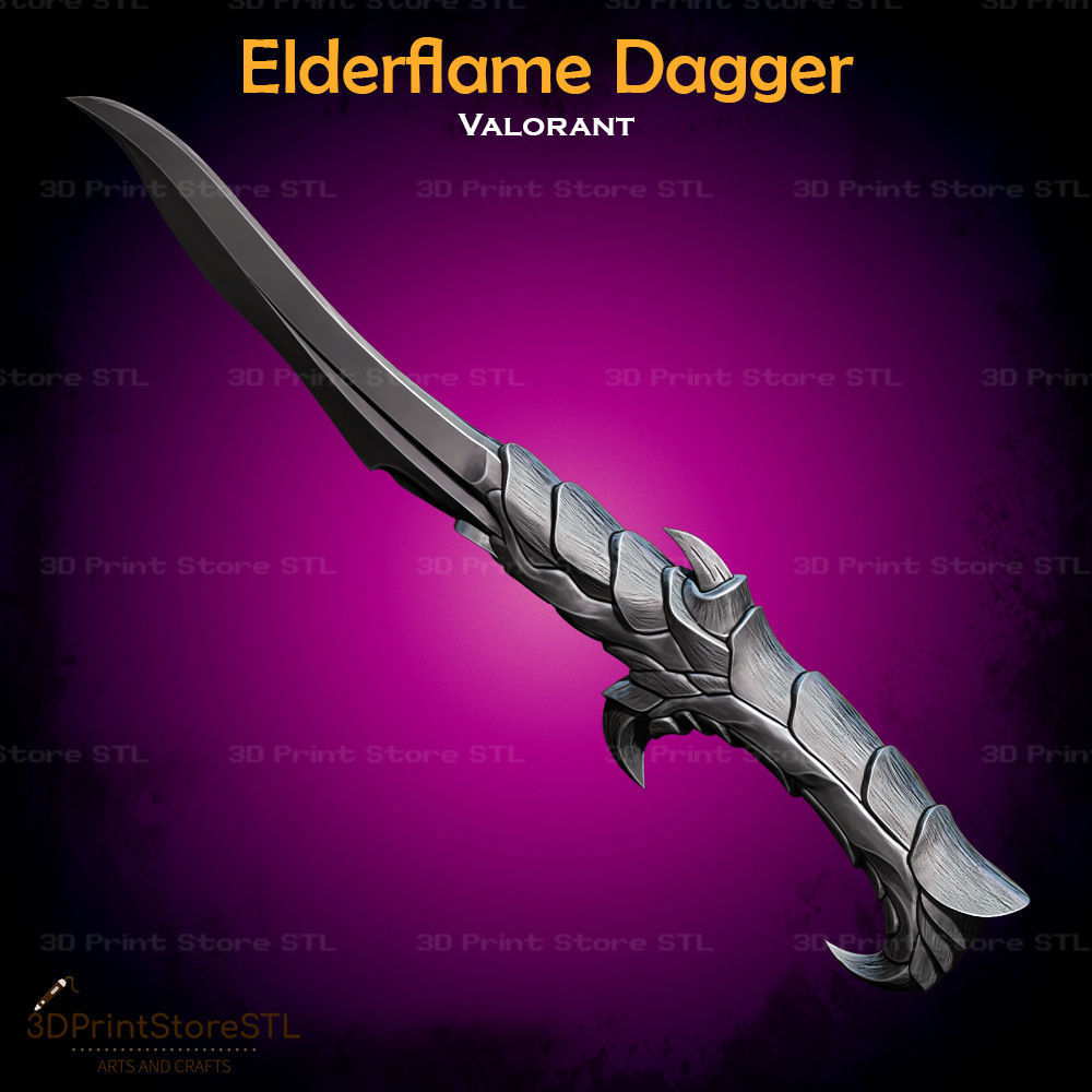 Elderflame Dagger Cosplay Valorant - STL File 3D model 3D printable ...