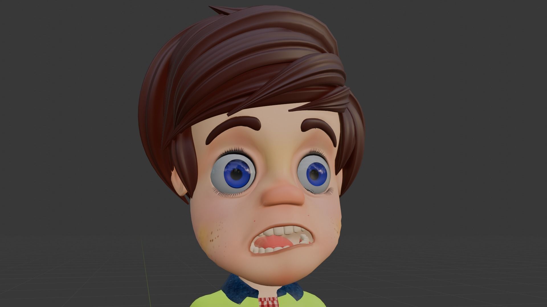 Cute boy cartoon rig in blender 3D model animated rigged | CGTrader