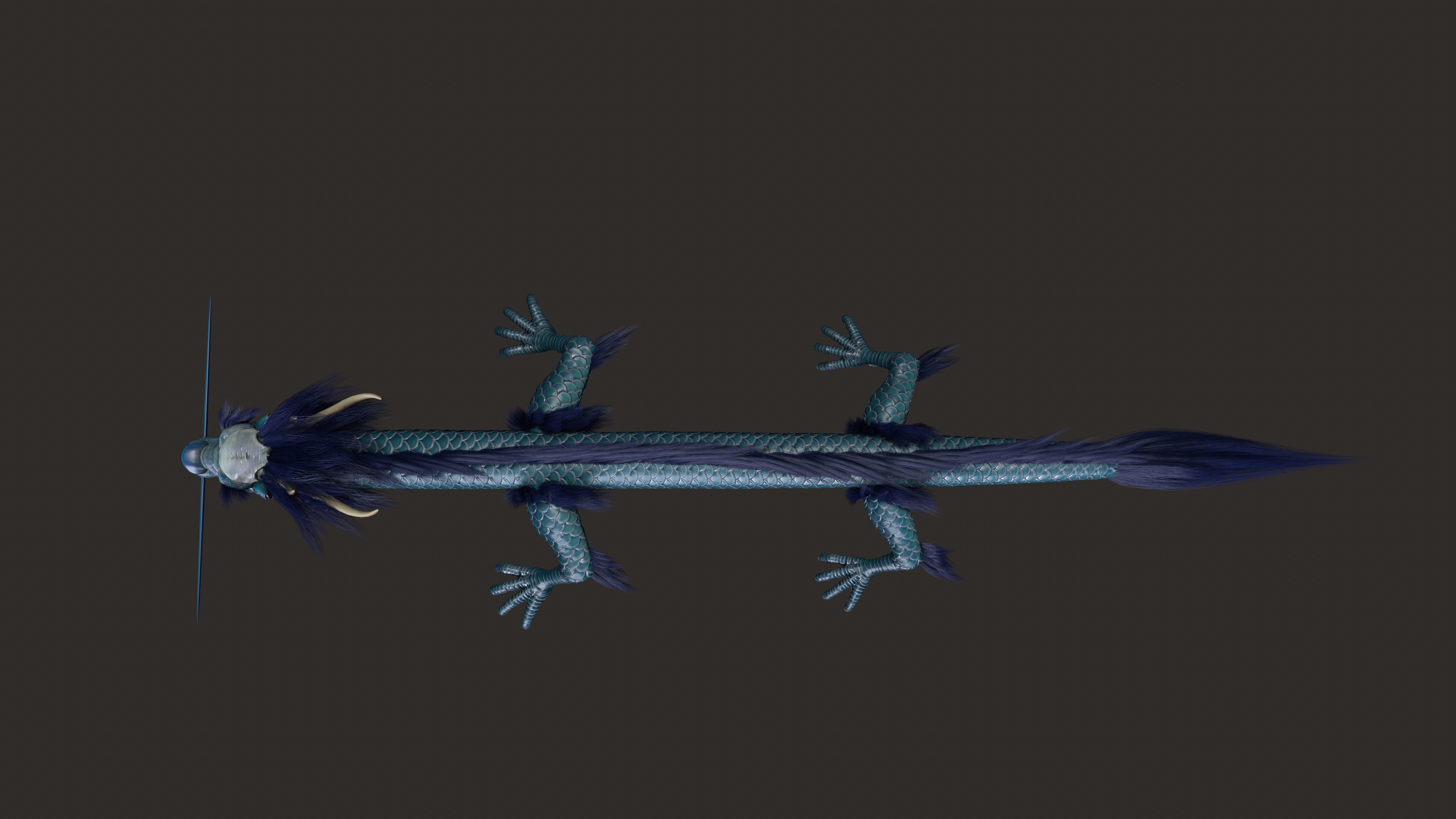 3D model Chinese dragon loong VR / AR / low-poly rigged animated | CGTrader