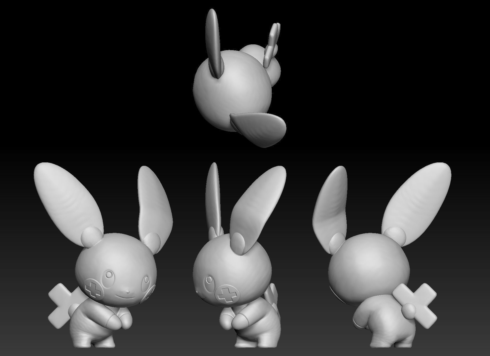 Pokemon Plusle Minun 3D model 3D printable | CGTrader