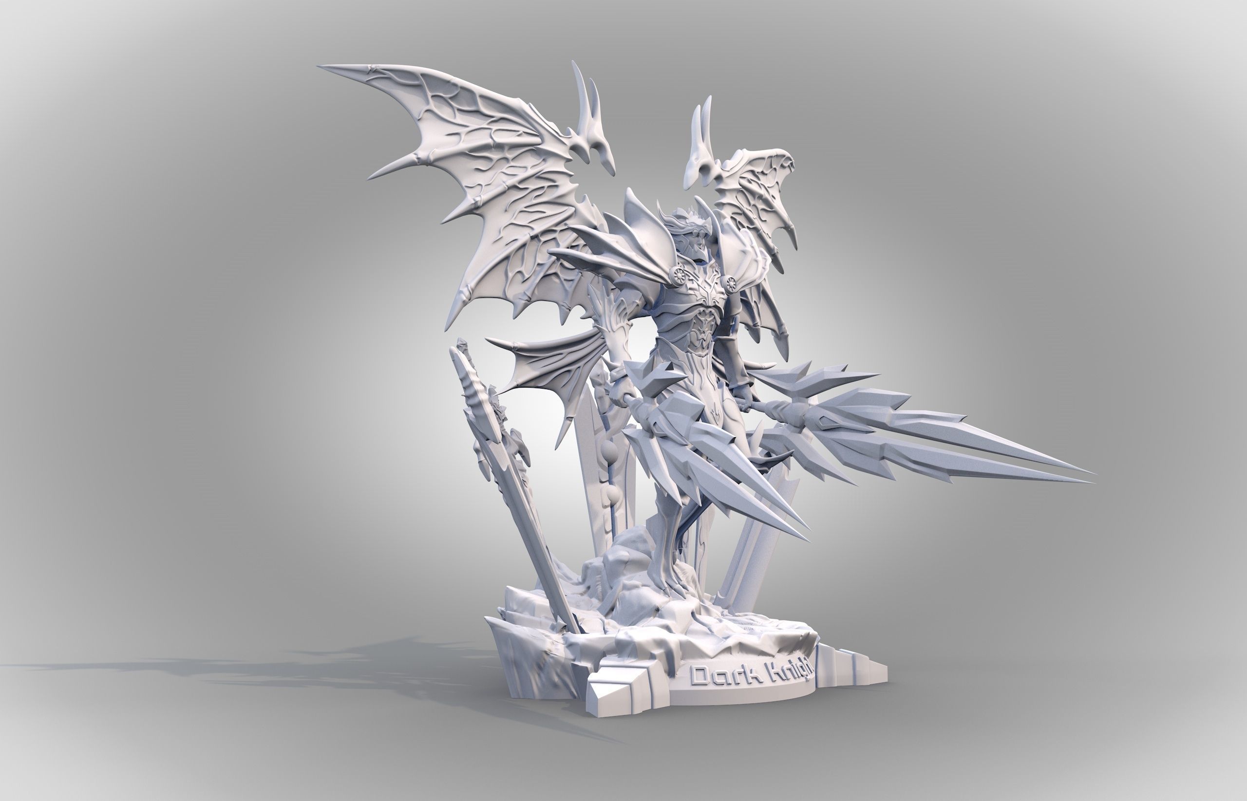 Dark knight Mu-online - red dragon armor set 3D model 3D printable ...