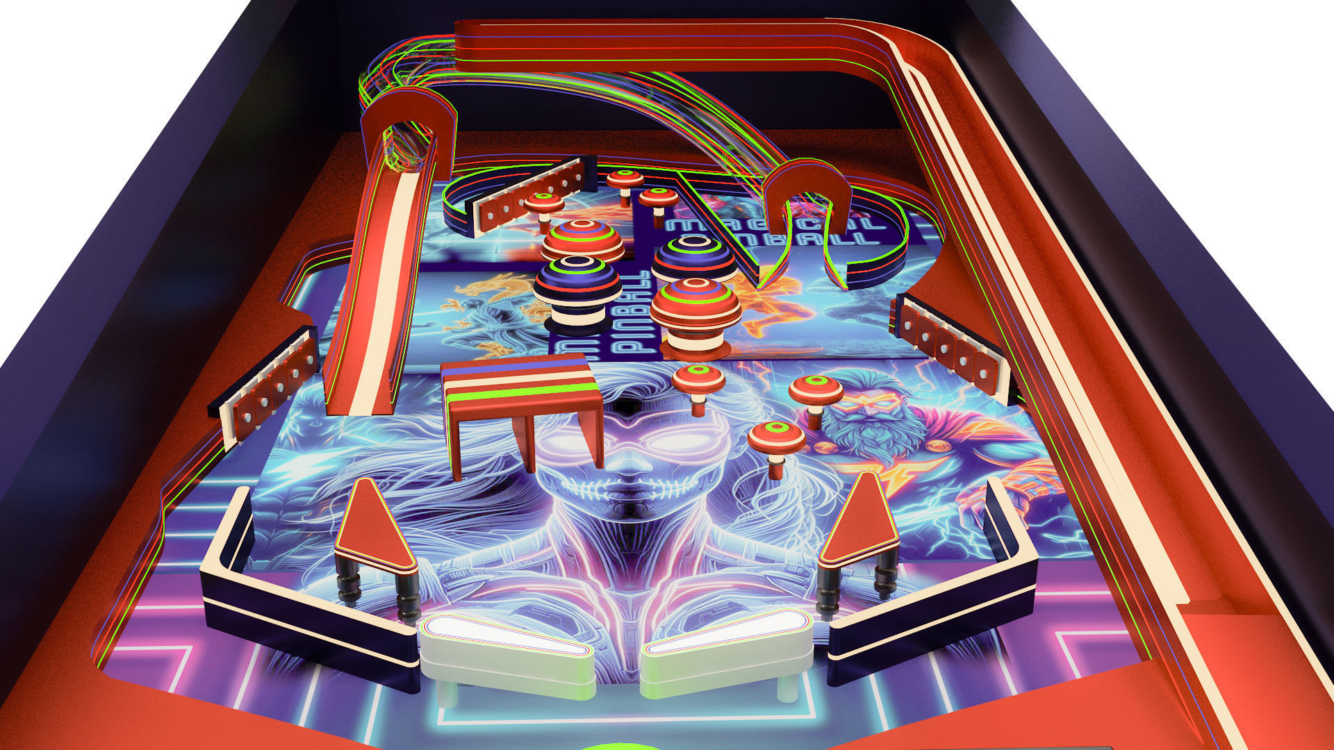 Arcade game pinball machine 3D model | CGTrader