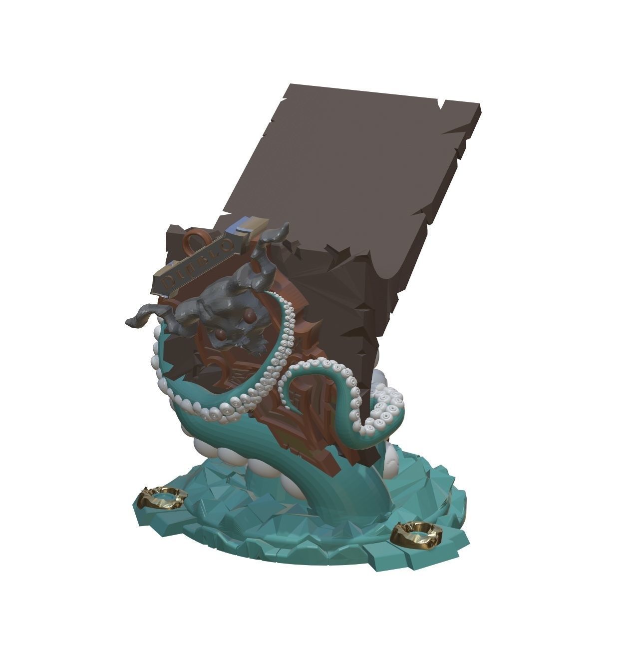 Custom PlayStation controller stand 3d model Diablo edition 3D model 3D ...