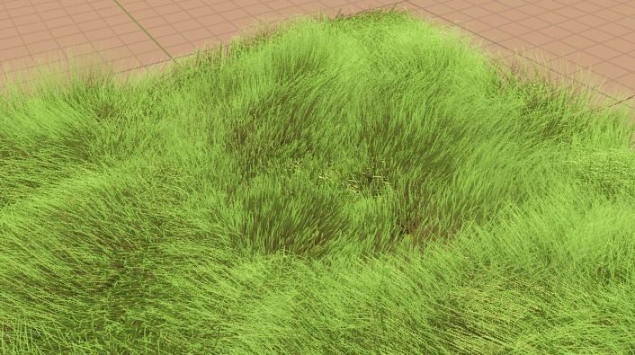 Fluffy grass free 3D model | CGTrader