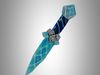 3D model Blue diamond crystal dagger VR / AR / low-poly | CGTrader