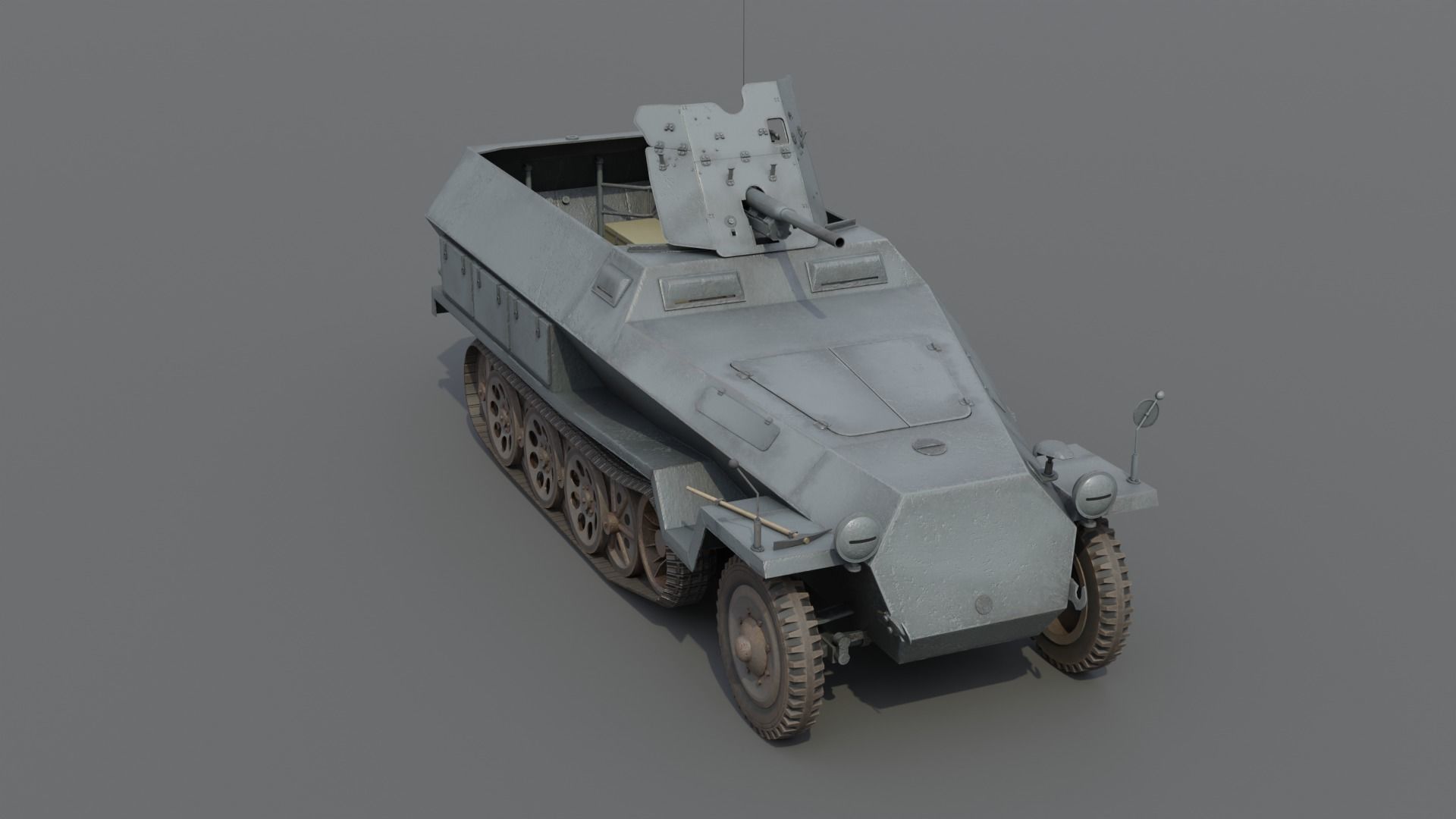 3D model Sdkfz 251-10 PaK 36 Half-Track VR / AR / low-poly | CGTrader