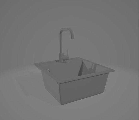 sink stl 1 free 3D model | CGTrader