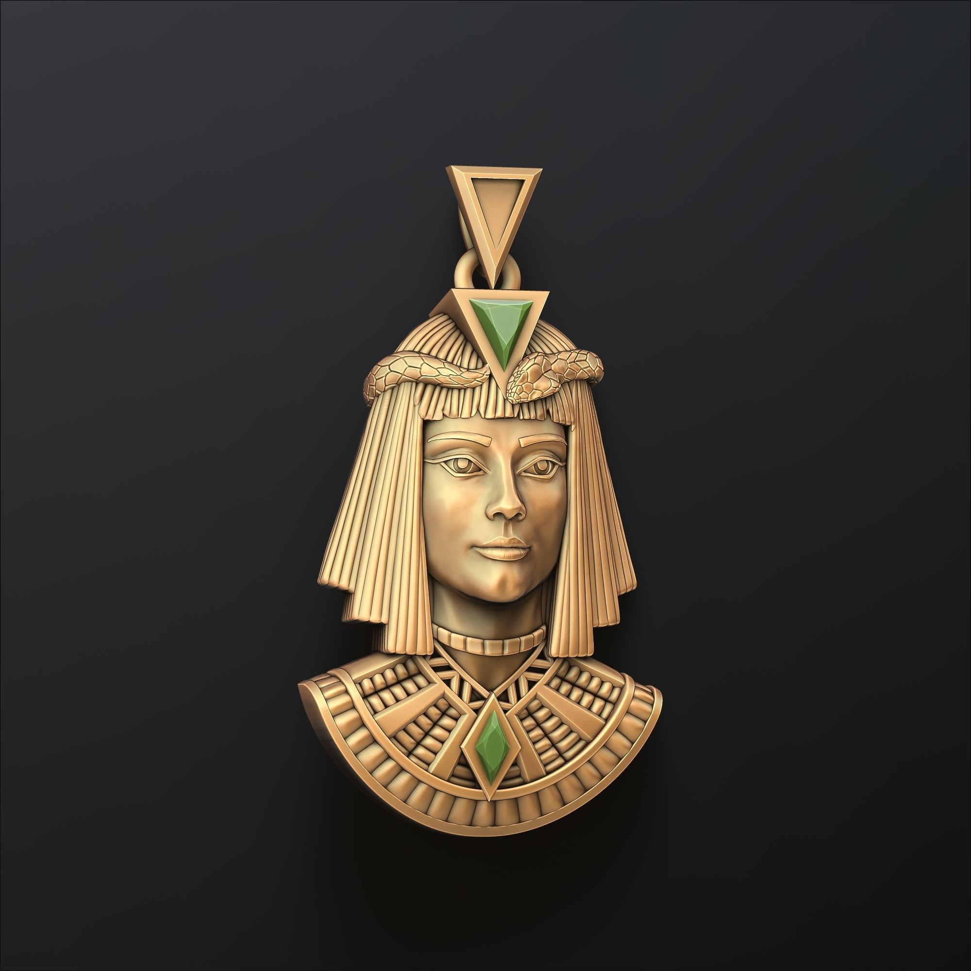 Queen Cleopatra Pendant 3D model 3D printable | CGTrader