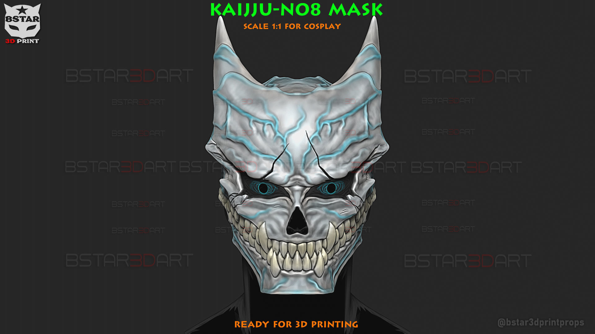 Kaiju No 8 MASK - Kafka Hibino Cosplay 3D model 3D printable | CGTrader
