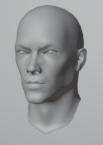 mans head free VR / AR / low-poly 3D model | CGTrader