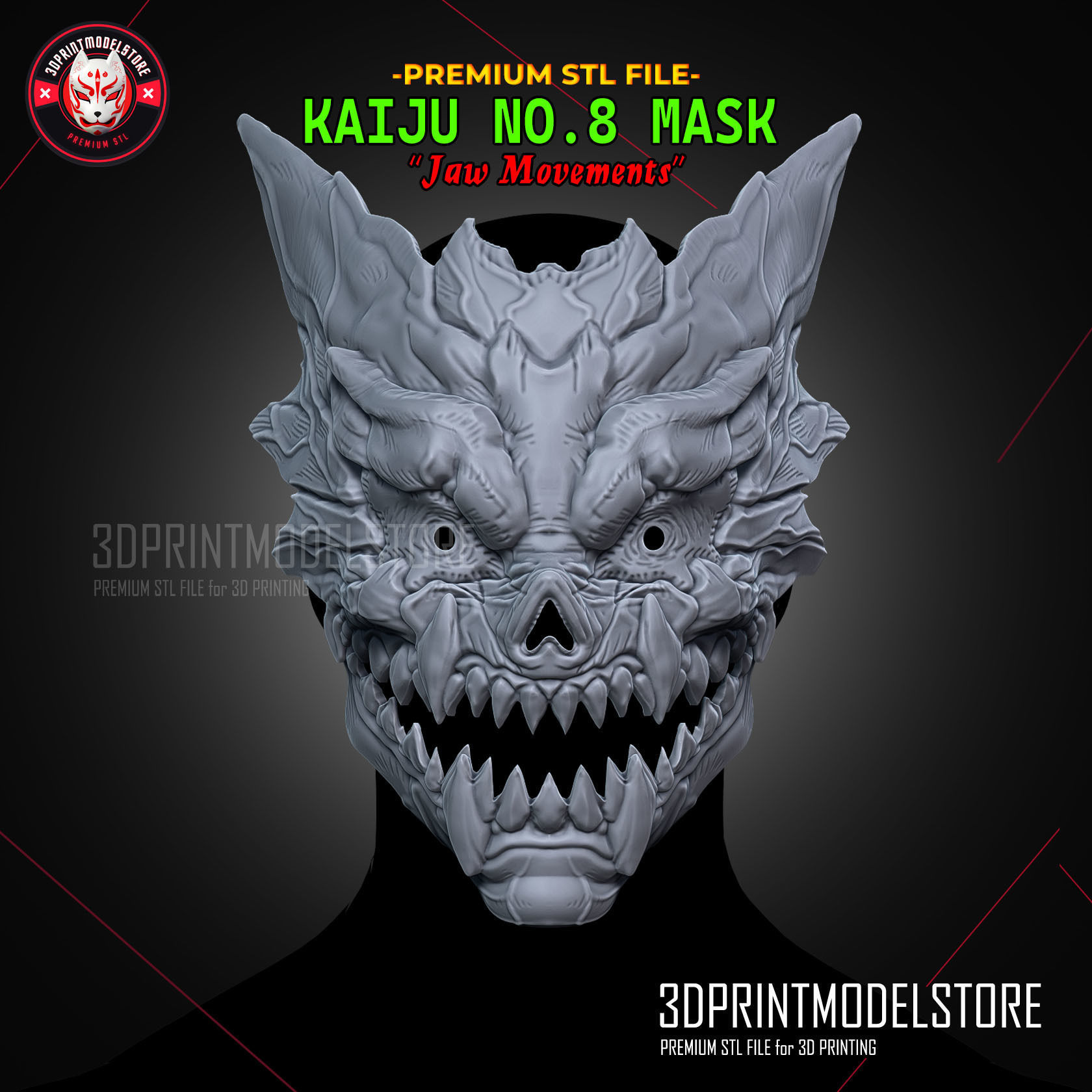 Kaiju No 8 Mask - Hibino Kafka Cosplay 3D model 3D printable | CGTrader