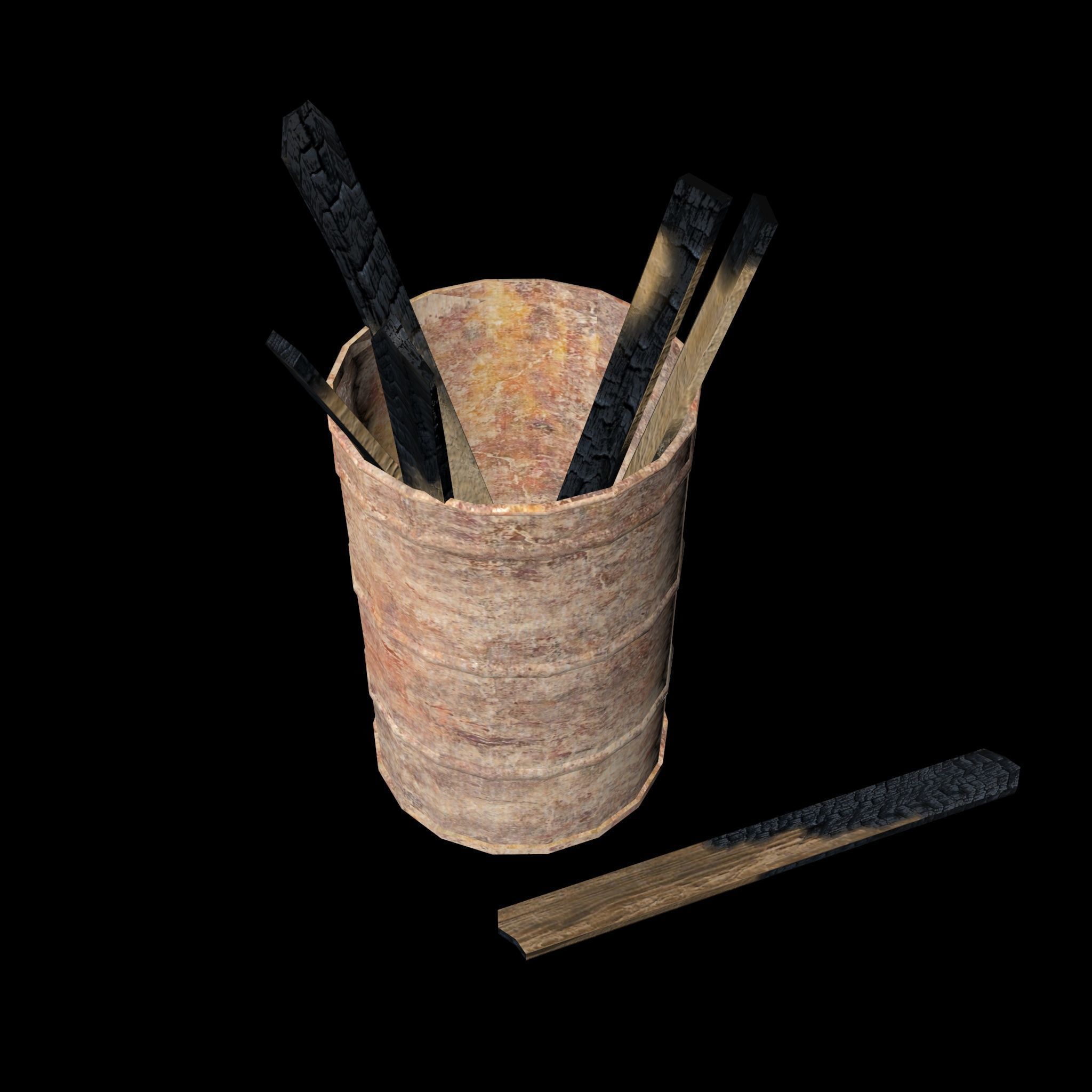 3D model Metal barrel old PBR texture VR / AR / low-poly | CGTrader