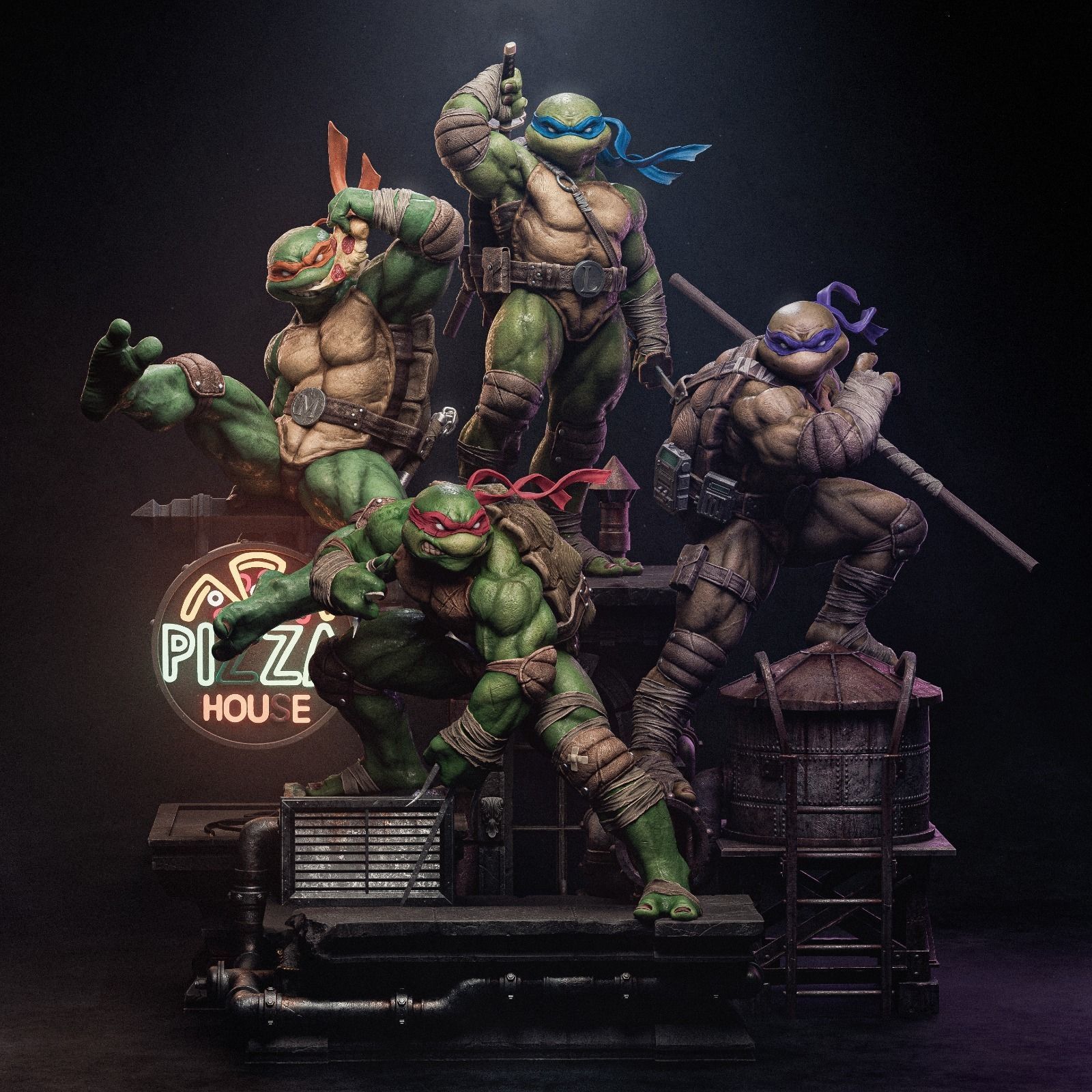 TMNT Diorama 3D Print 3D model 3D printable | CGTrader