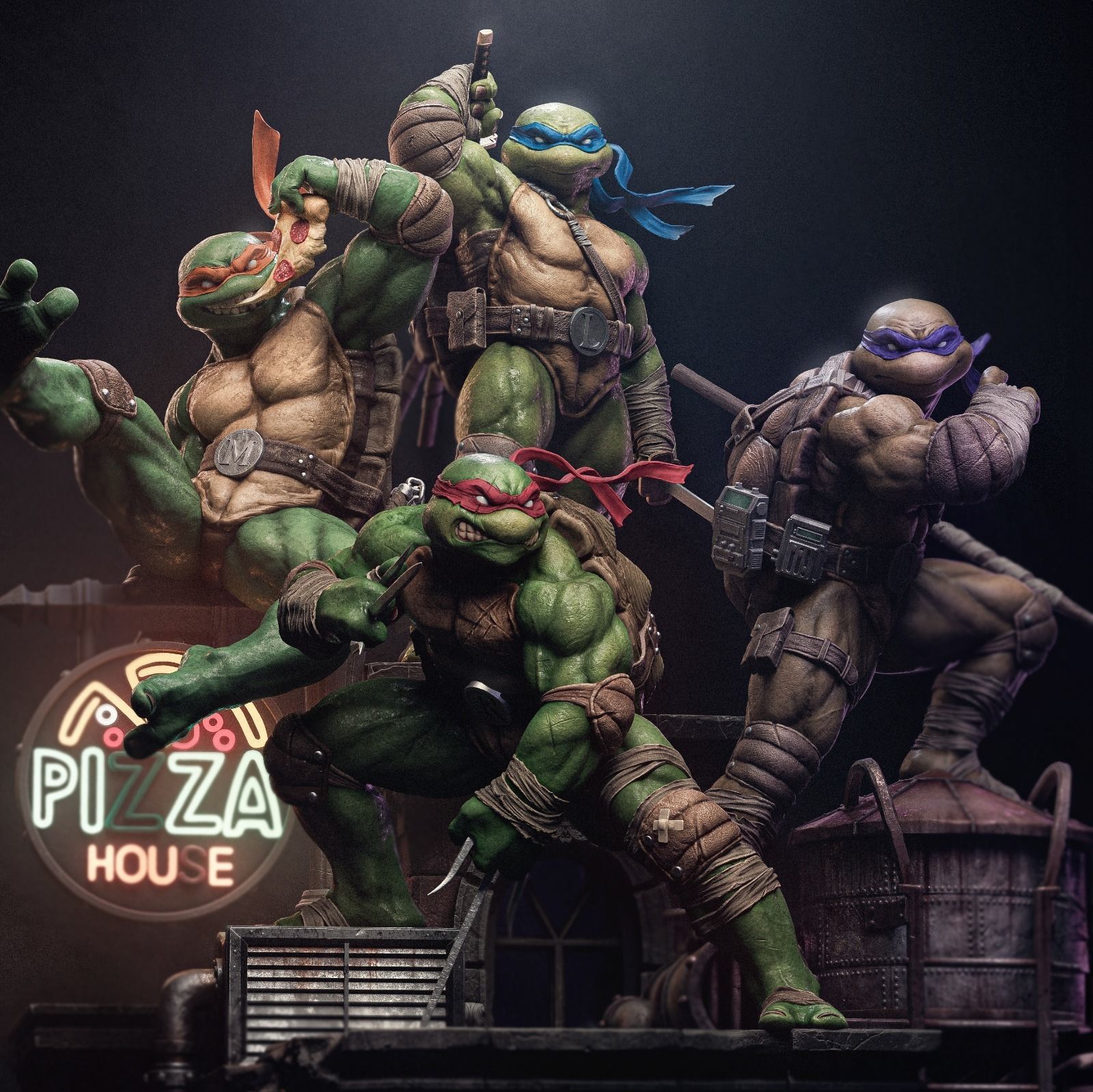 TMNT Diorama 3D Print 3D model 3D printable | CGTrader